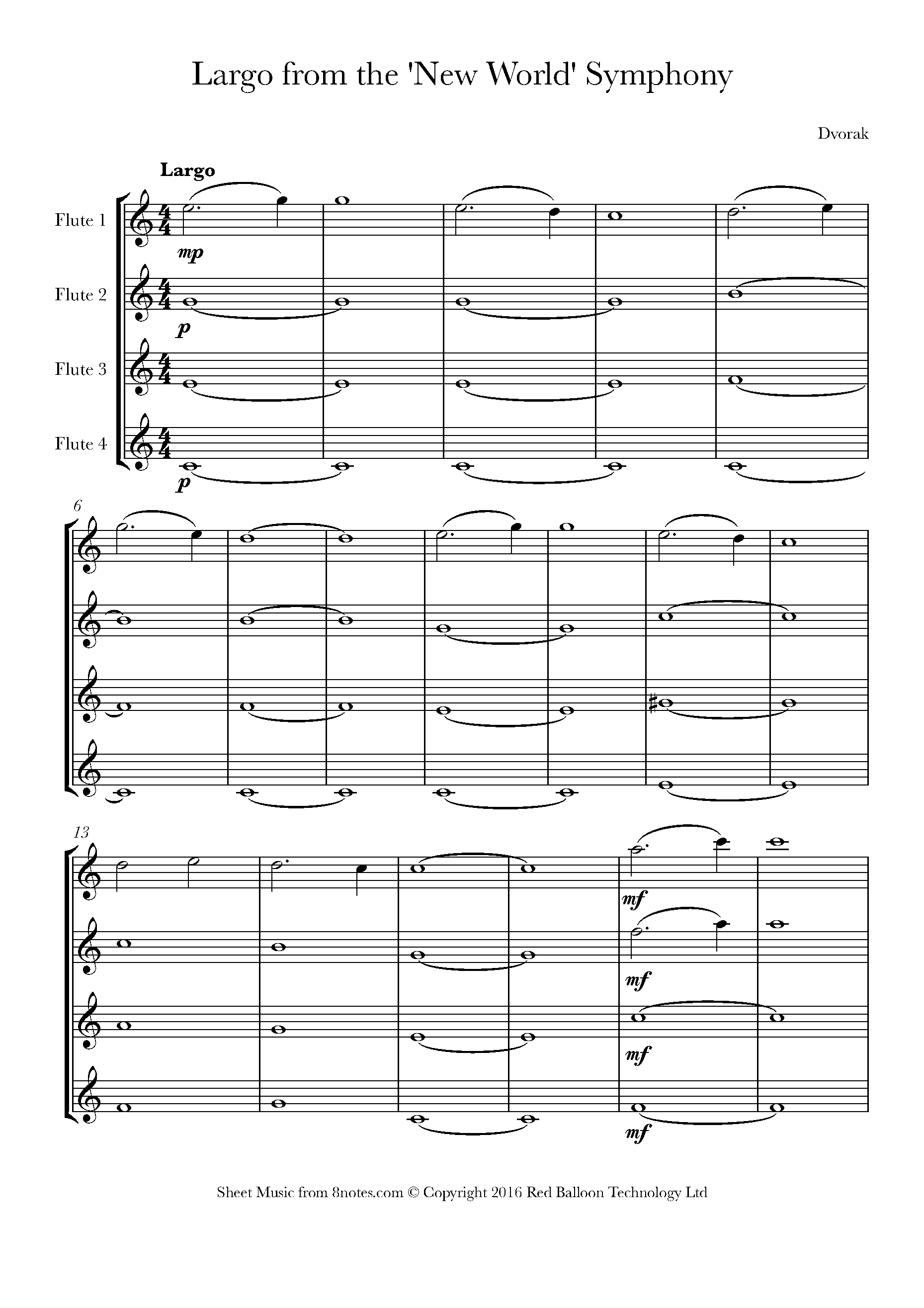 New World Symphony Largo Score at Edward Oneal blog