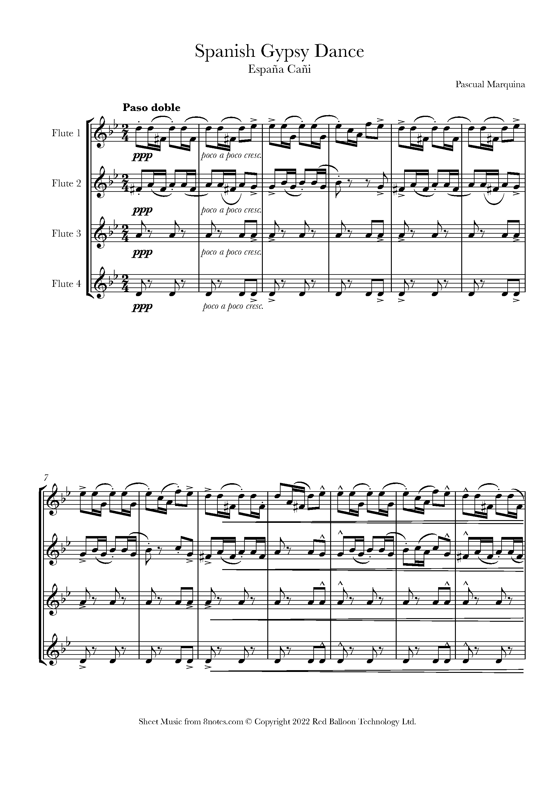 Marquina Narro - Spanish Gypsy Dance (Espana Cani) Sheet music for ...