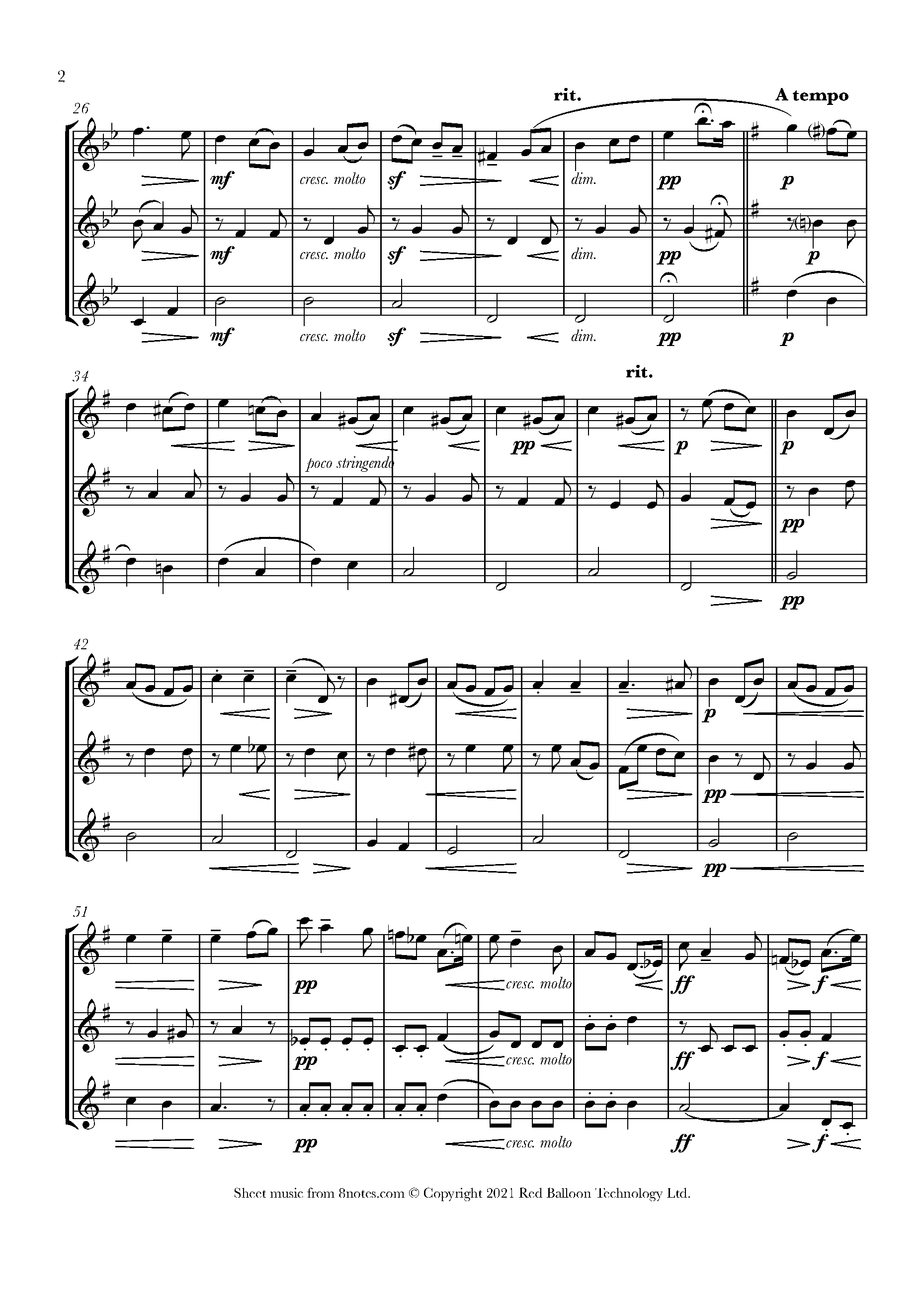 Elgar - Salut D'amour Sheet music for Flute Trio - 8notes.com