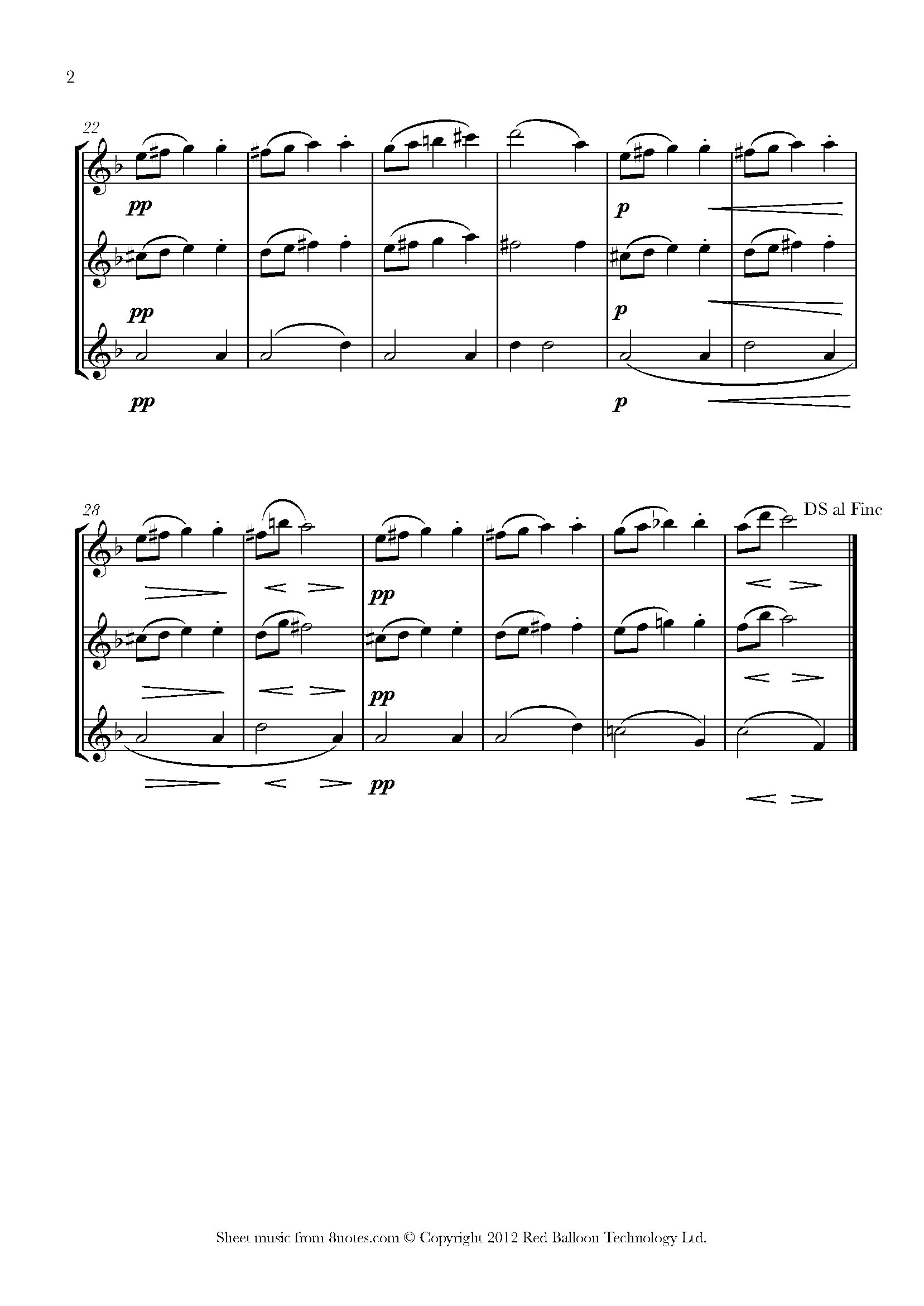 Dvořák - Slavonic Dance No. 1 Sheet music for Flute Trio - 8notes.com