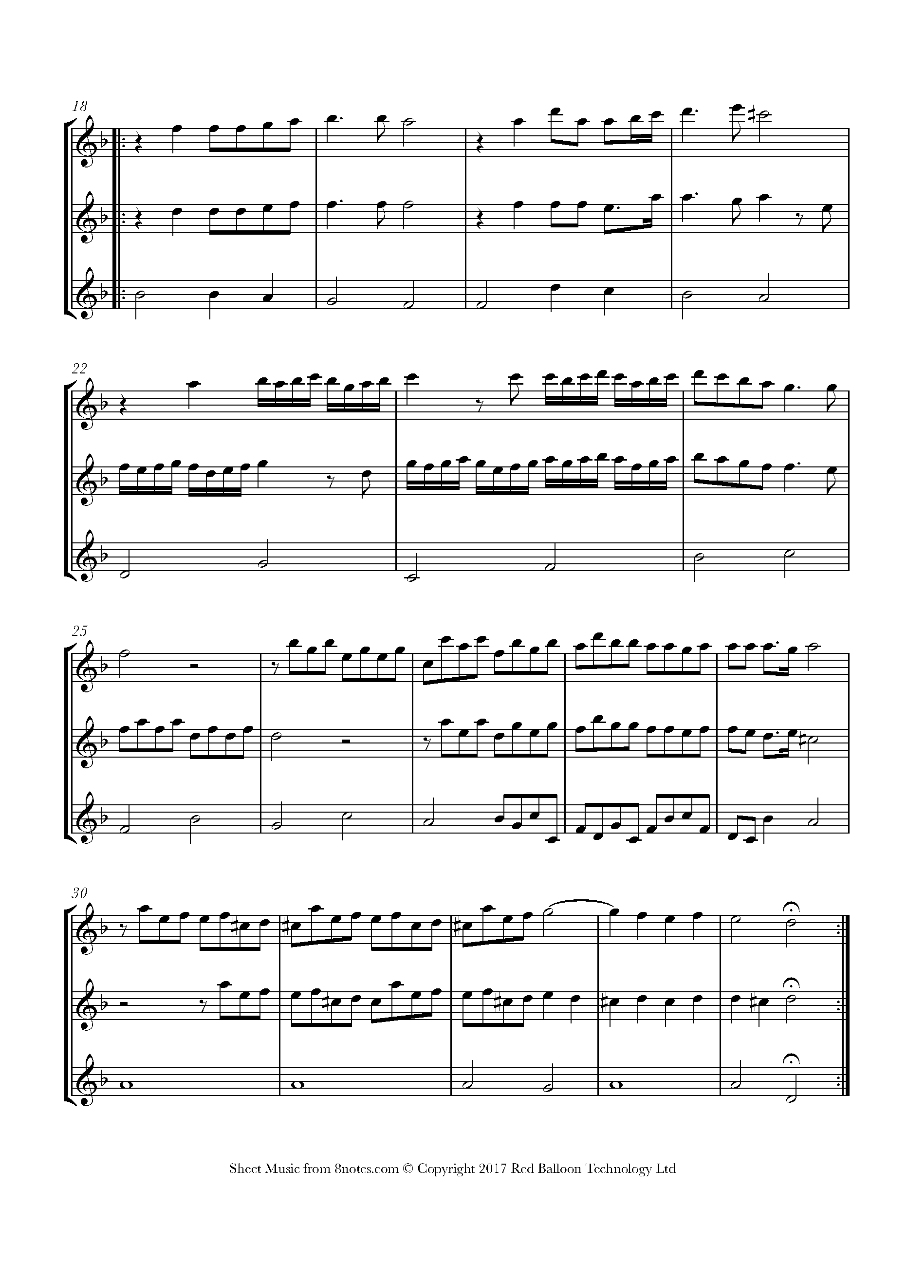 Speer - Sonata In A Minor Sheet music for Flute Trio - 8notes.com