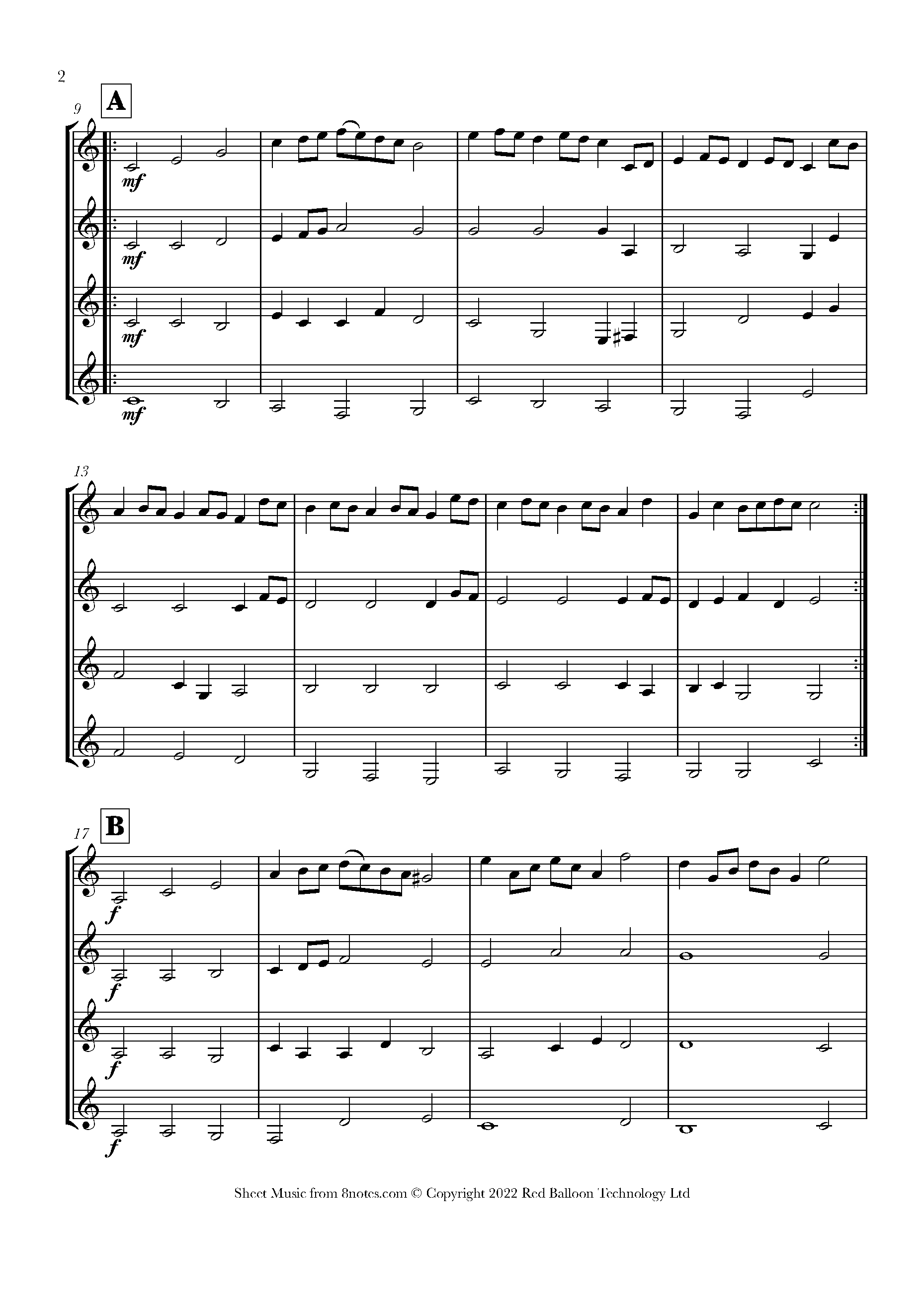 Purcell - Rondeau from Abdelazer Sheet music for French Horn Quartet ...