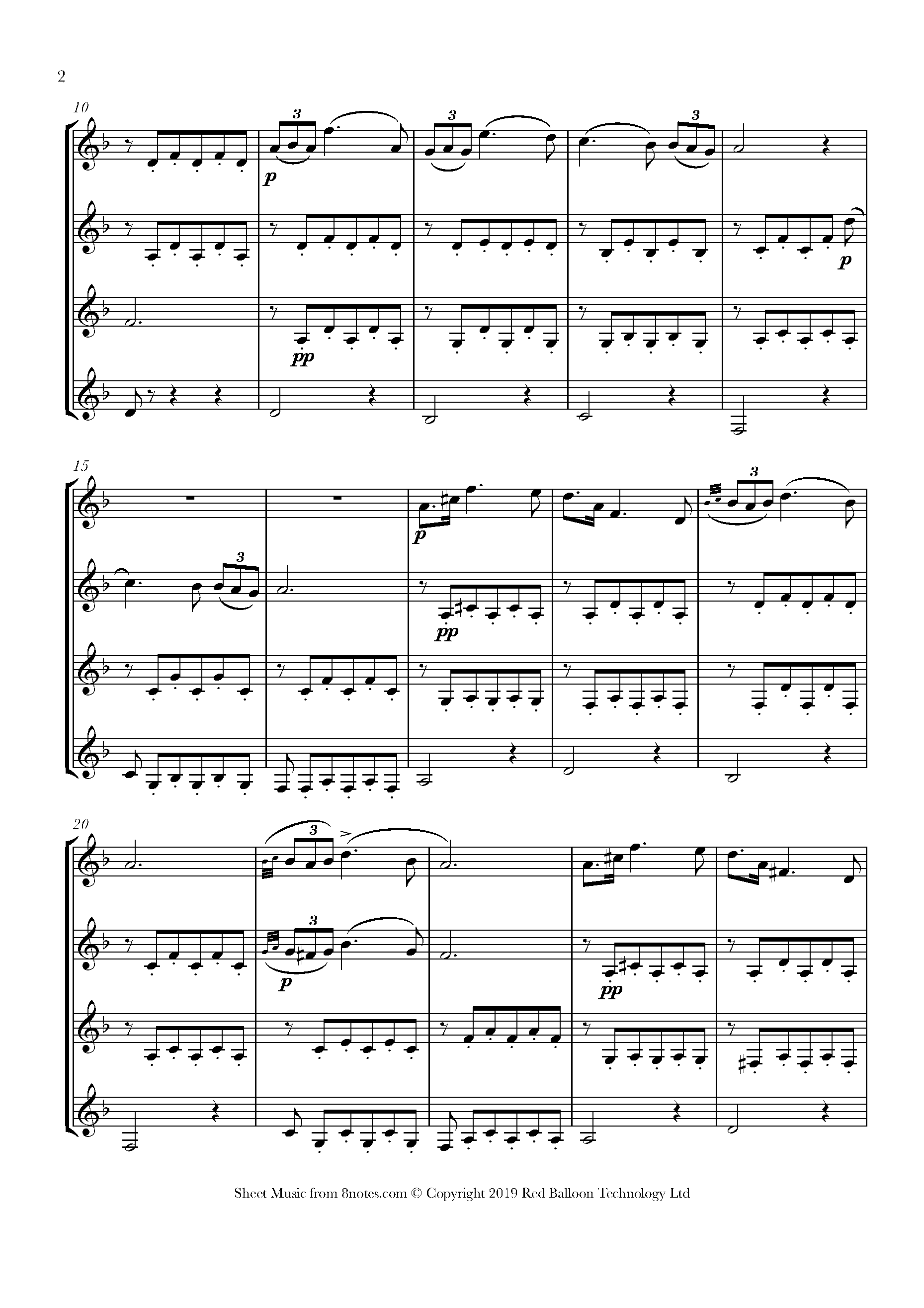 Schubert - Serenade (Standchen) Sheet music for French Horn Quartet ...