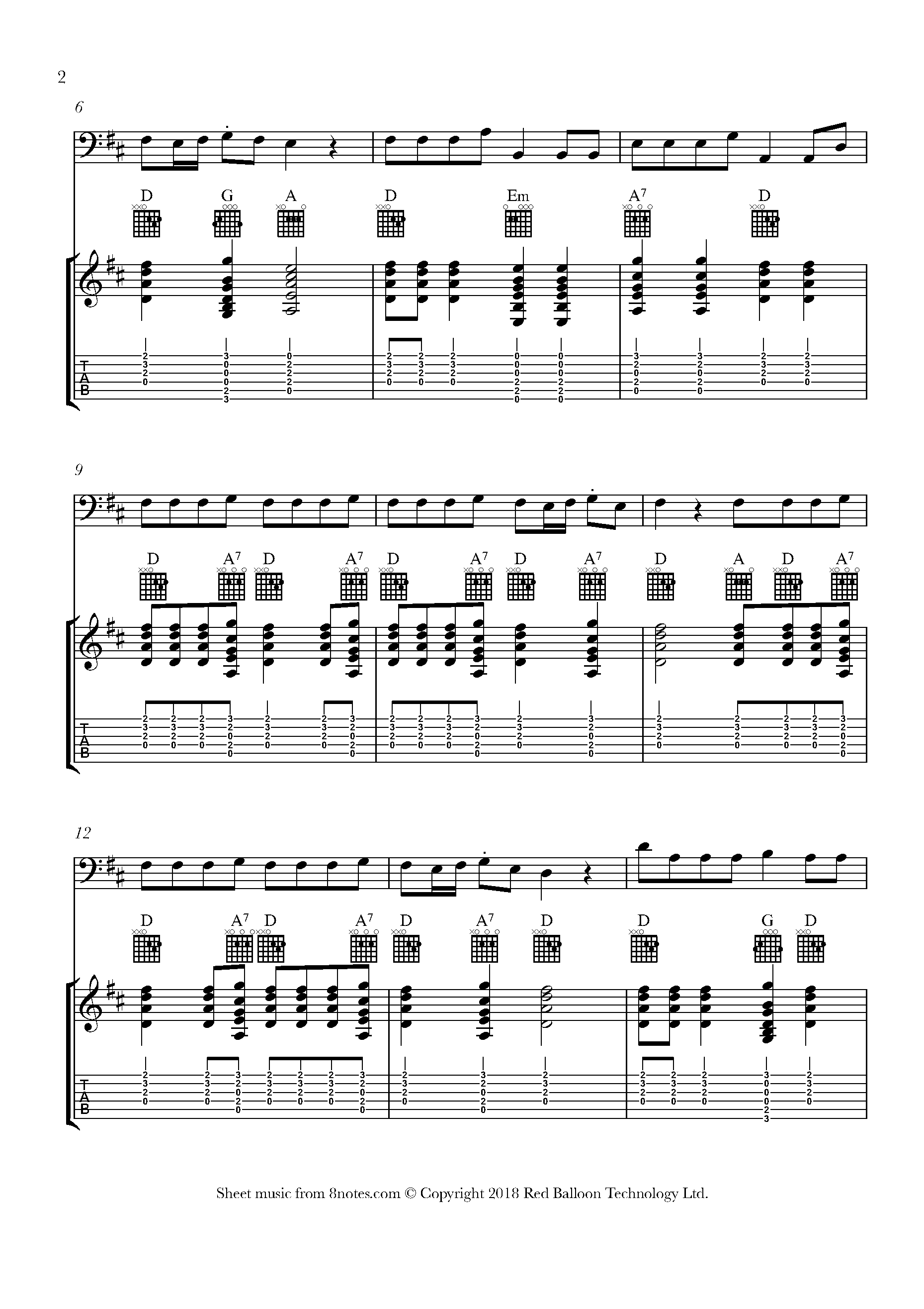 Vivaldi - Autumn from the Four Seasons Sheet music for Guitar-Cello ...