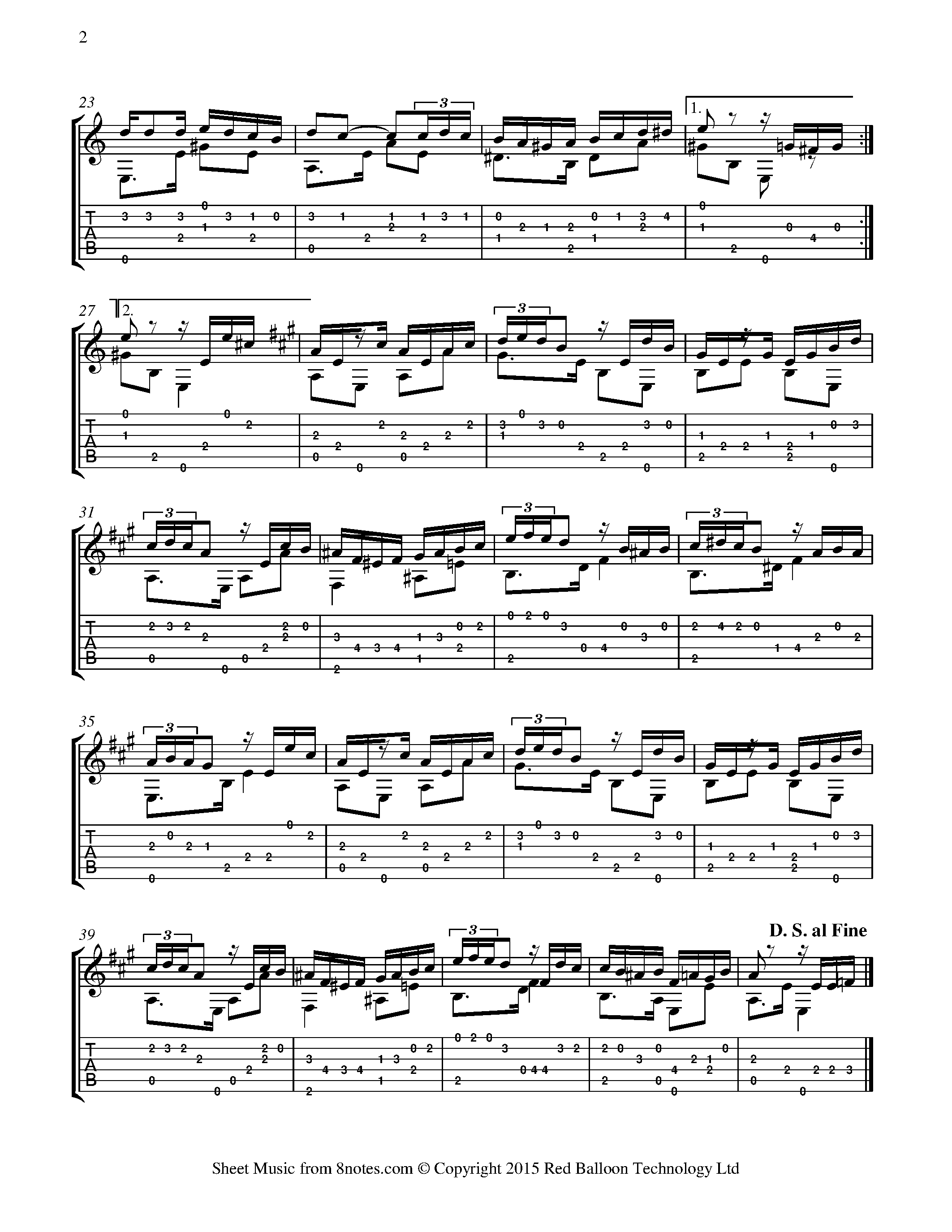 A. G. Villoldo - El Choclo (tango) Sheet music for Guitar - 8notes.com
