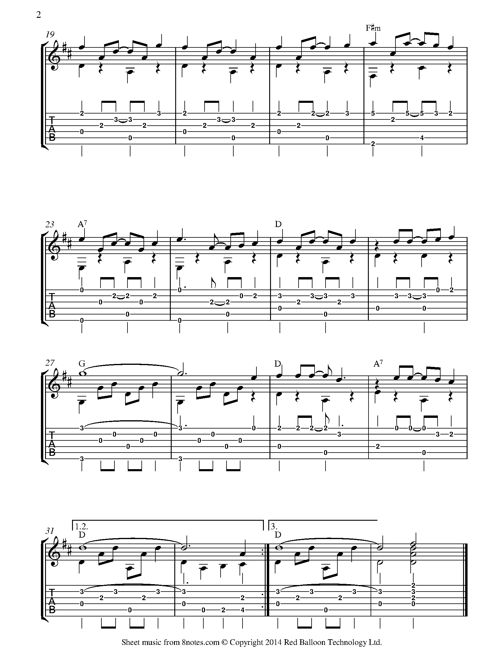 Sloop John B (The John B. Sails) Sheet music for Guitar - 8notes.com
