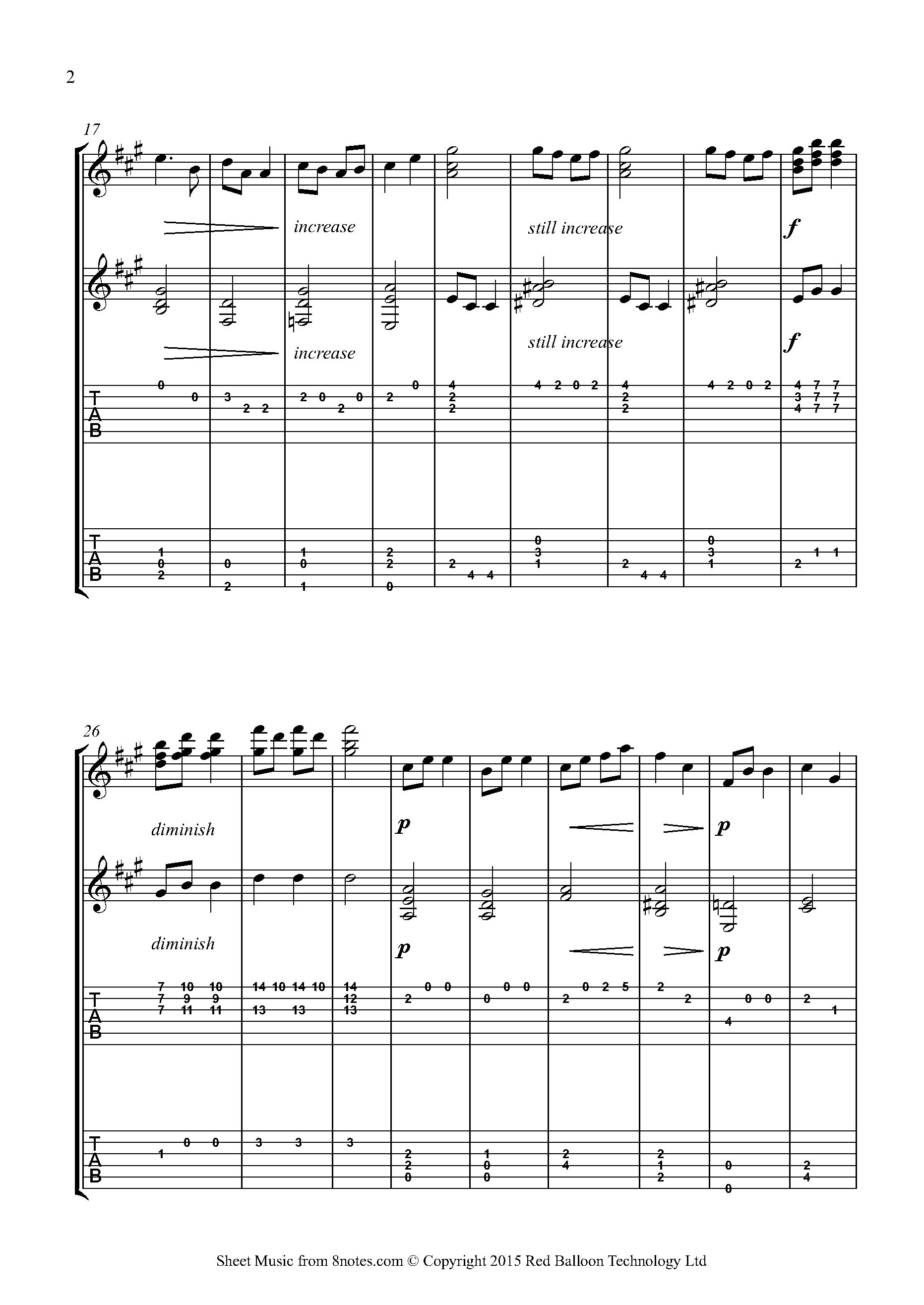 Macdowell - To a Wild Rose Sheet music for Guitar Duet - 8notes.com