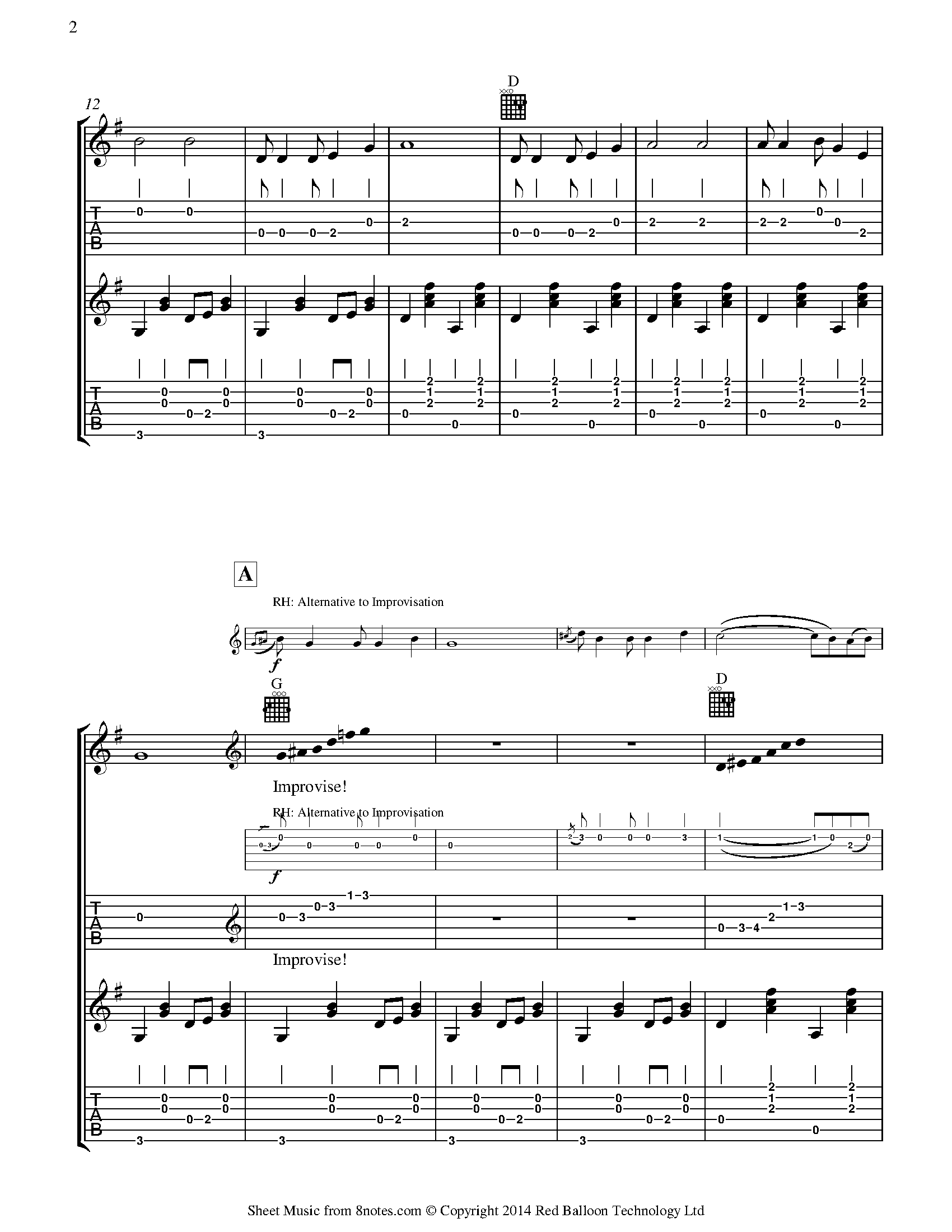 Tom Dooley Sheet music for Guitar Duet - 8notes.com