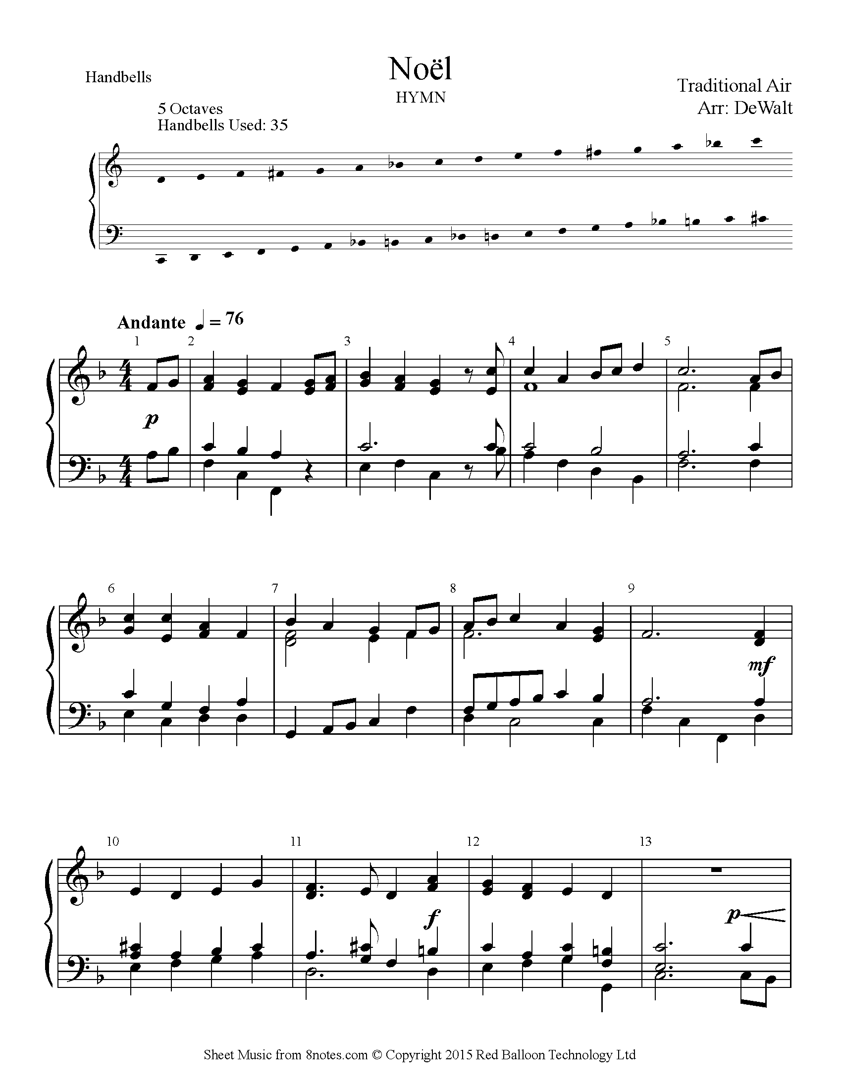 Noël Sheet music for Handbells - 8notes.com