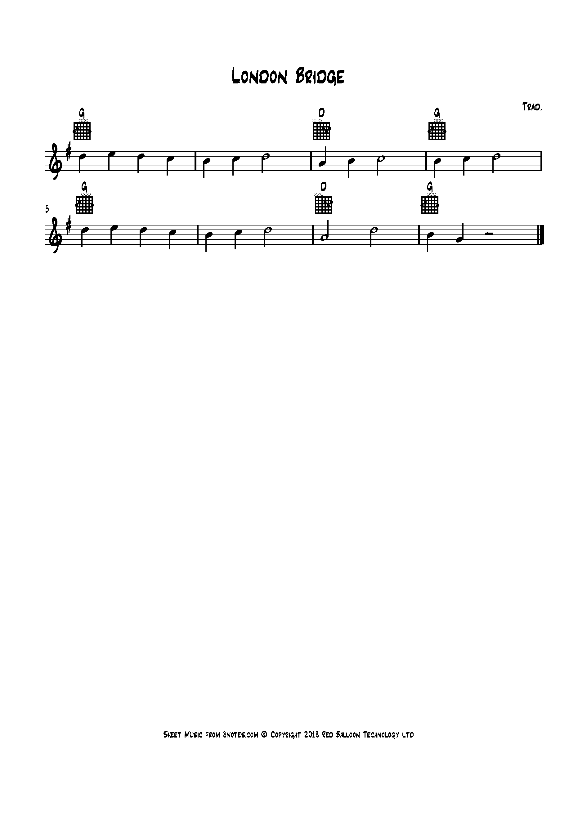 London Bridge is Falling Down Sheet music for Lead Sheets - 8notes.com