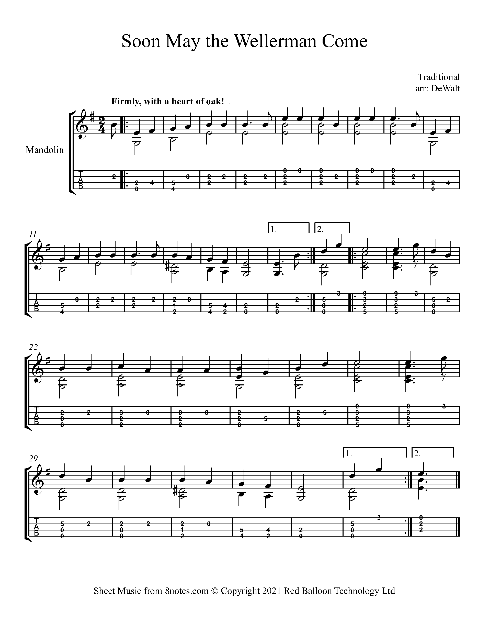 Soon May the Wellerman Come (New Zealand Trad.) Sheet music for ...