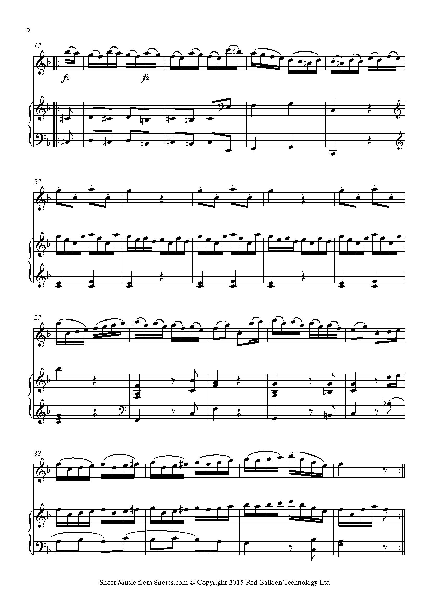 Haydn - Piano Trio 'Gypsy Rondo' 3rd mvt Sheet music for Oboe - 8notes.com