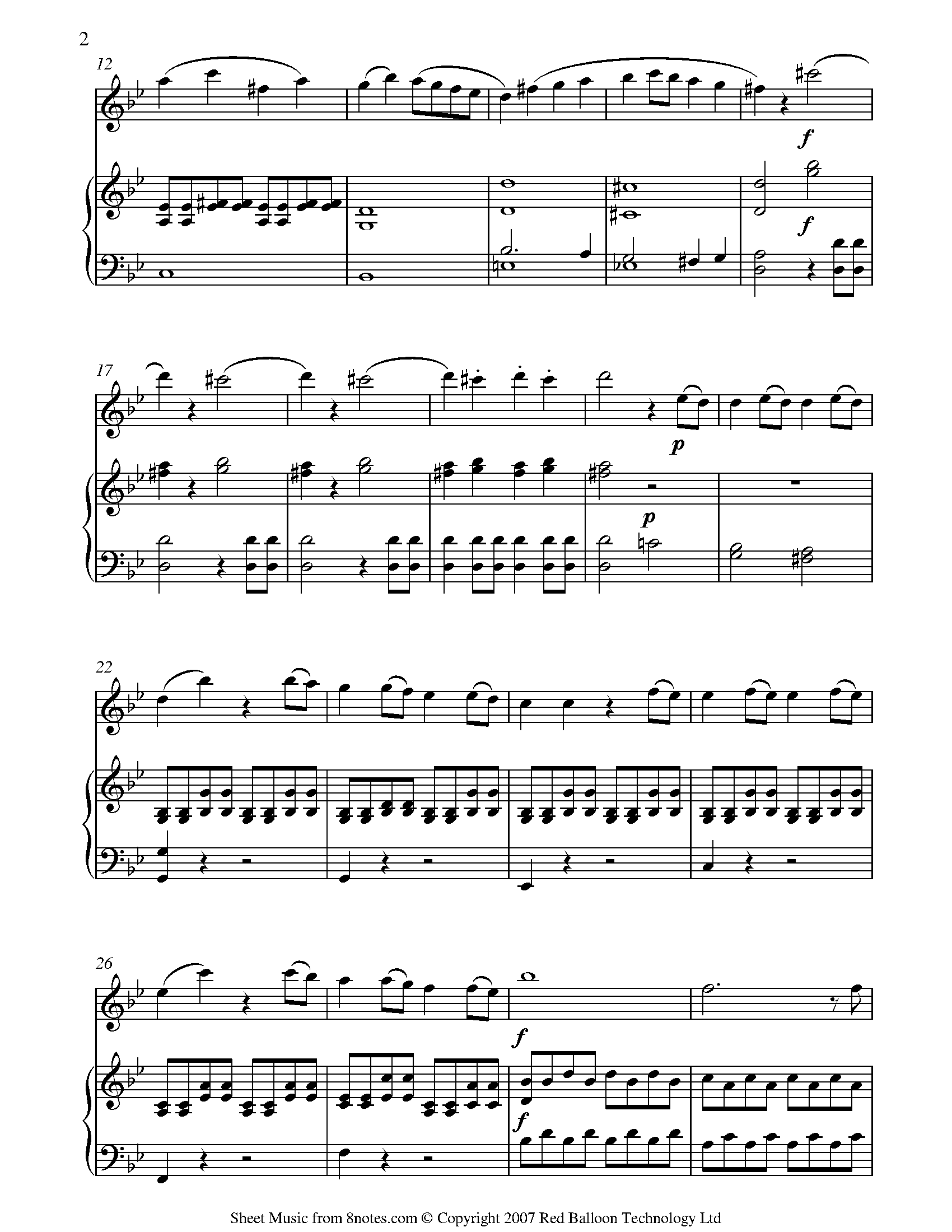 Mozart - Symphony no. 40 1st mvt Sheet music for Oboe - 8notes.com
