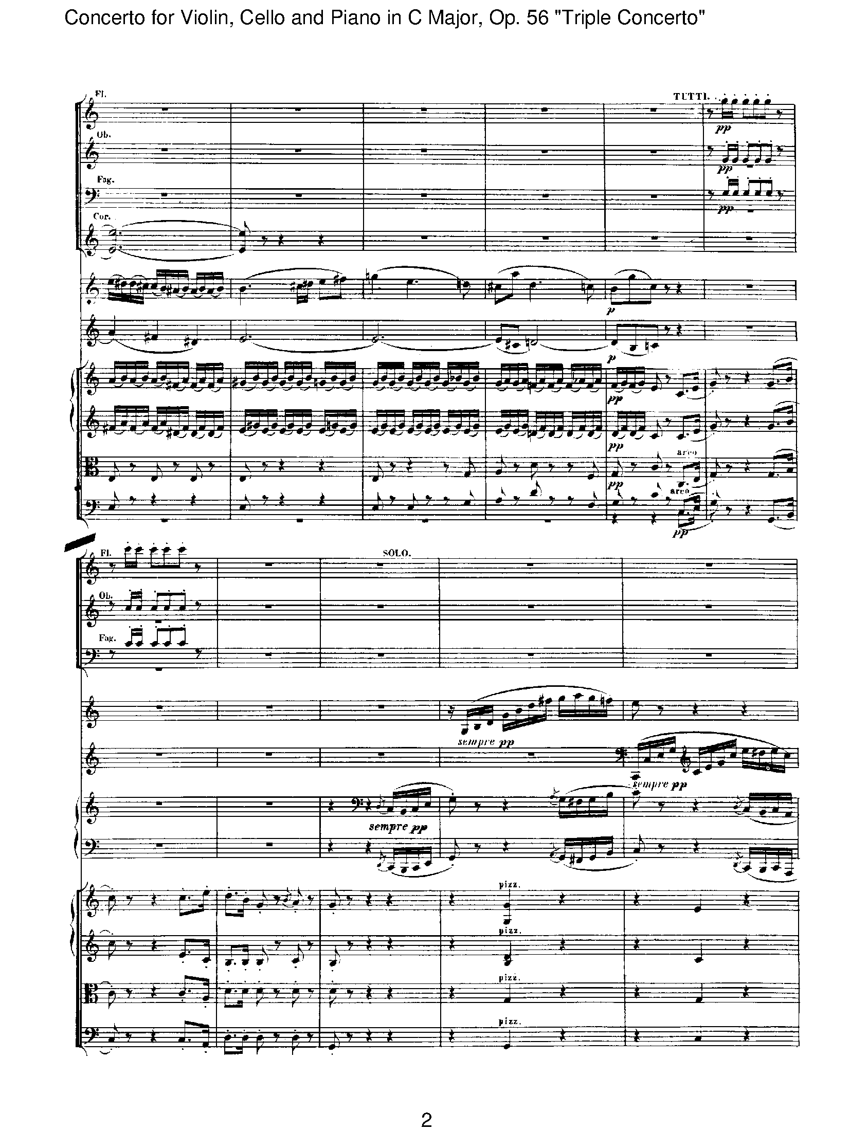 Beethoven - Concerto for Violin, Cello and Piano in C Major, Op. 56 Triple Concerto III. Rondo ...