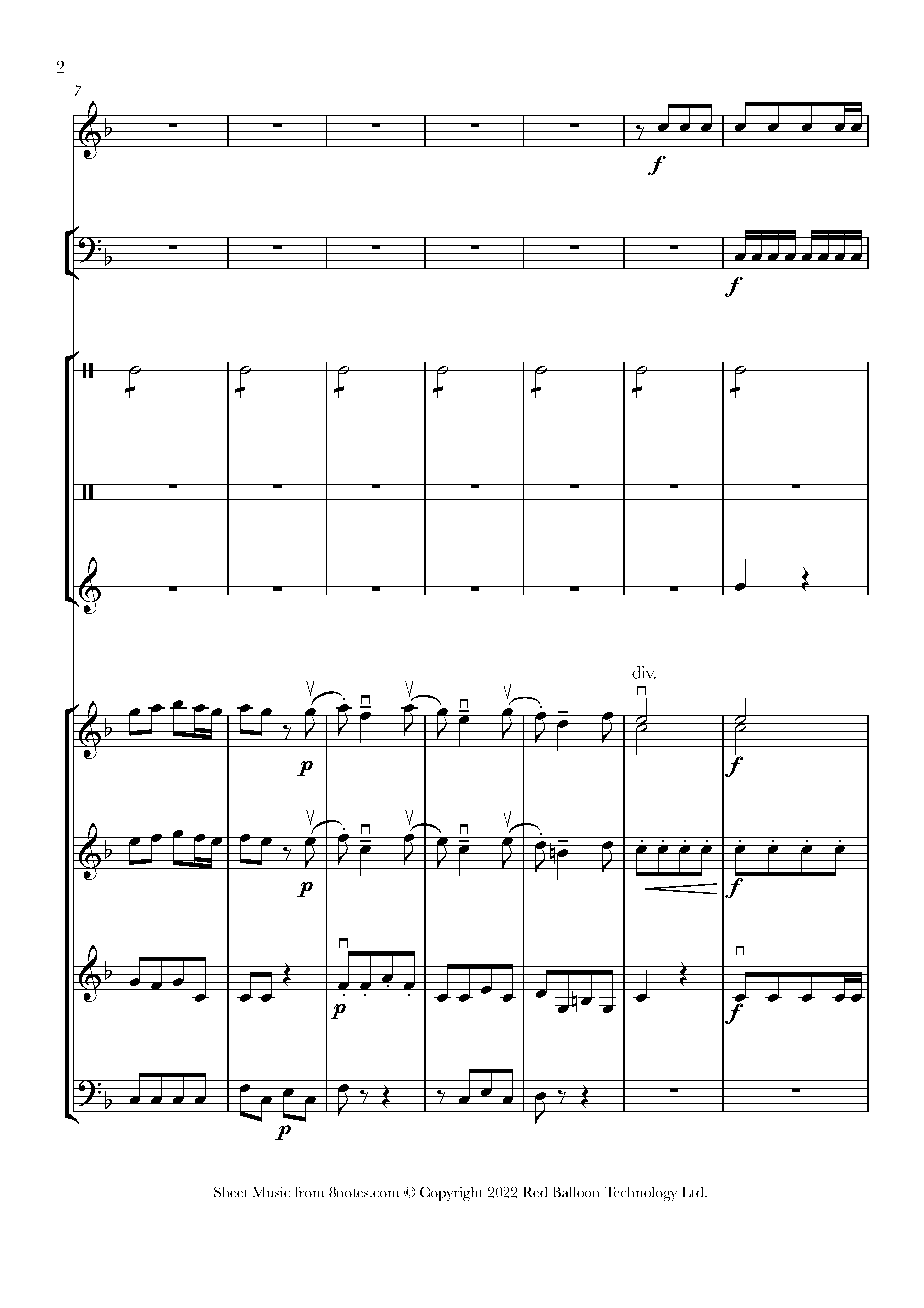 Mozart - Sleigh Ride Sheet music for Orchestra - 8notes.com