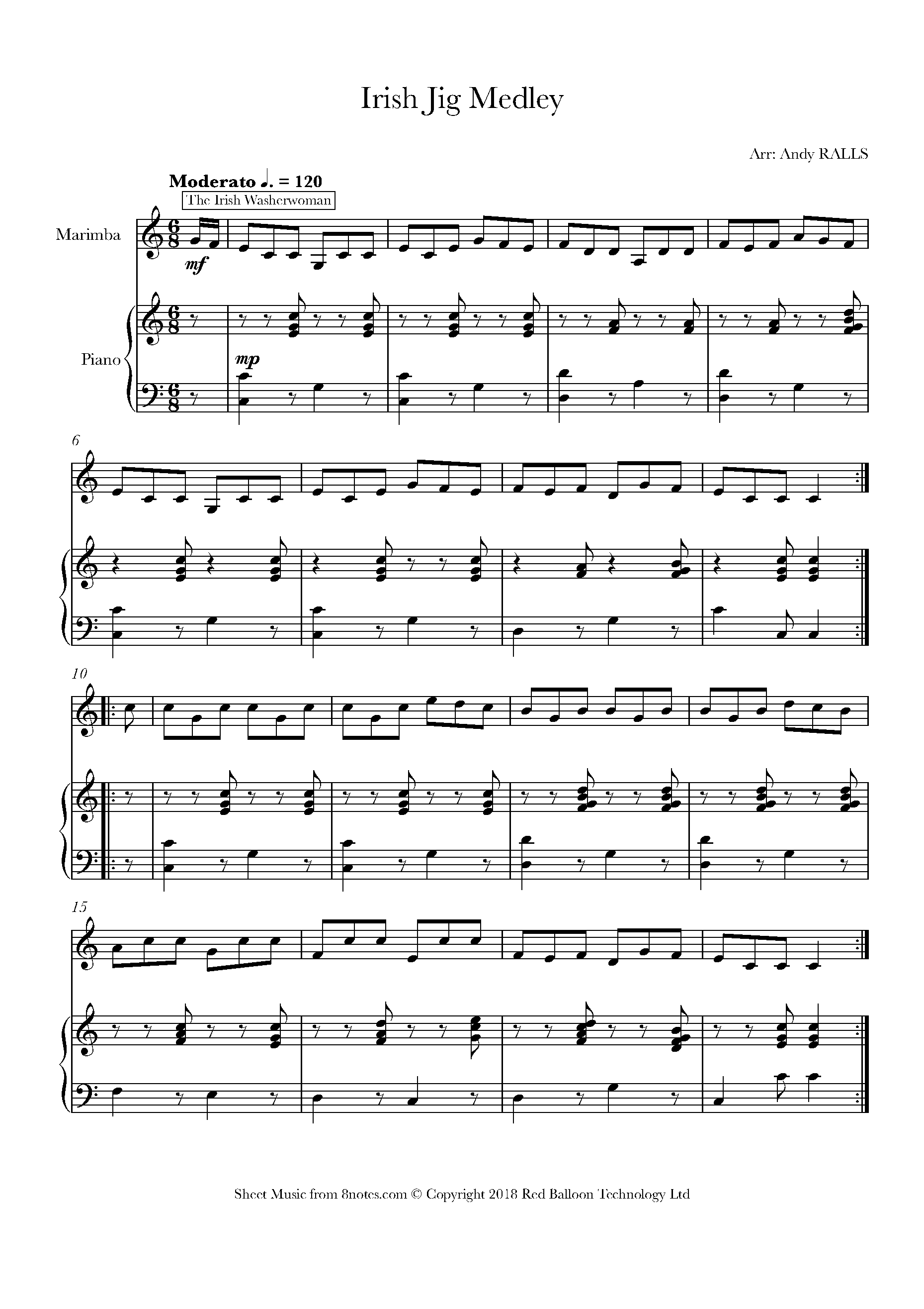 Irish Jig Medley Sheet music for Percussion - 8notes.com