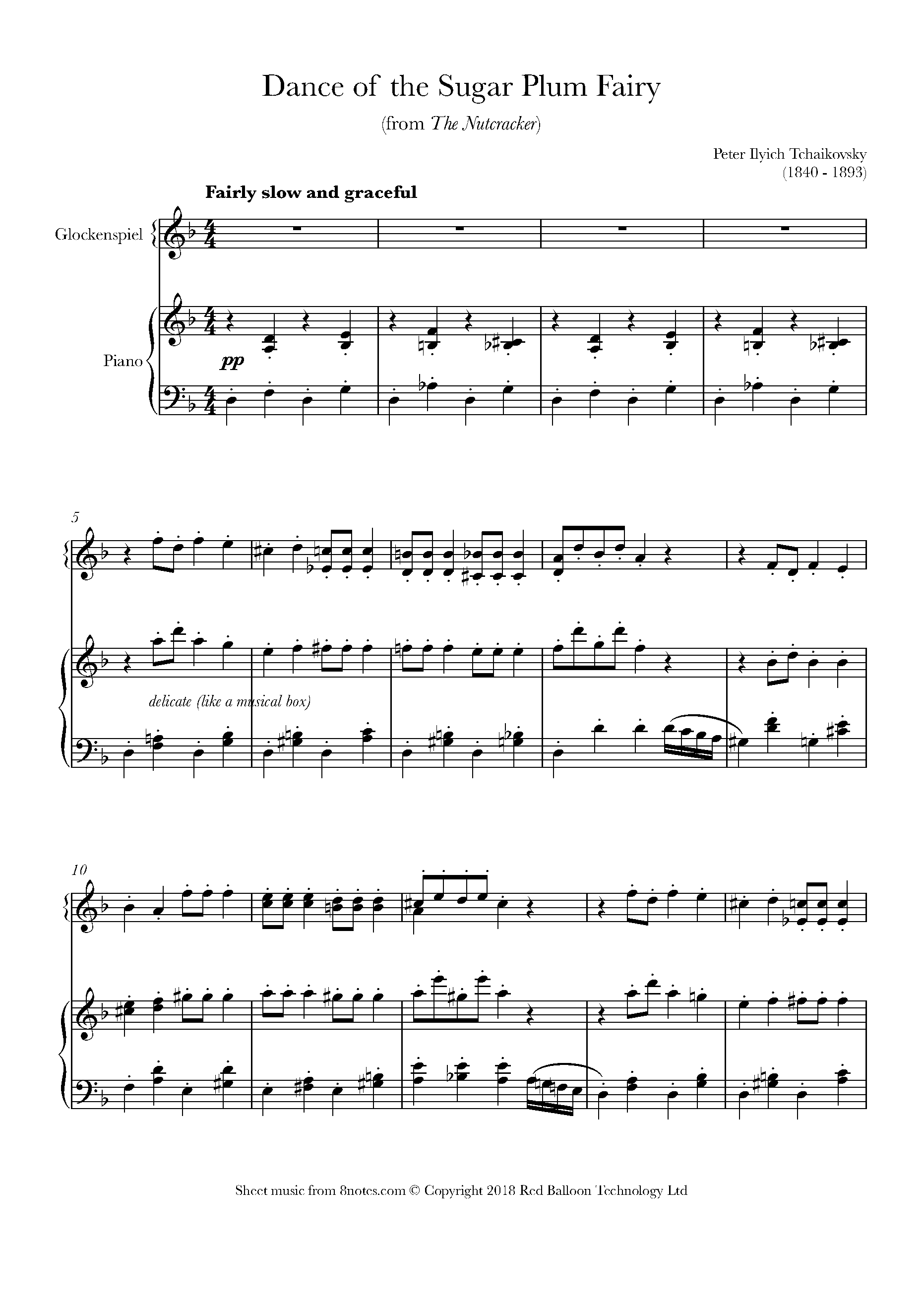 Tchaikovsky - Dance of the Sugar Plum Fairy from the Nutcracker ...