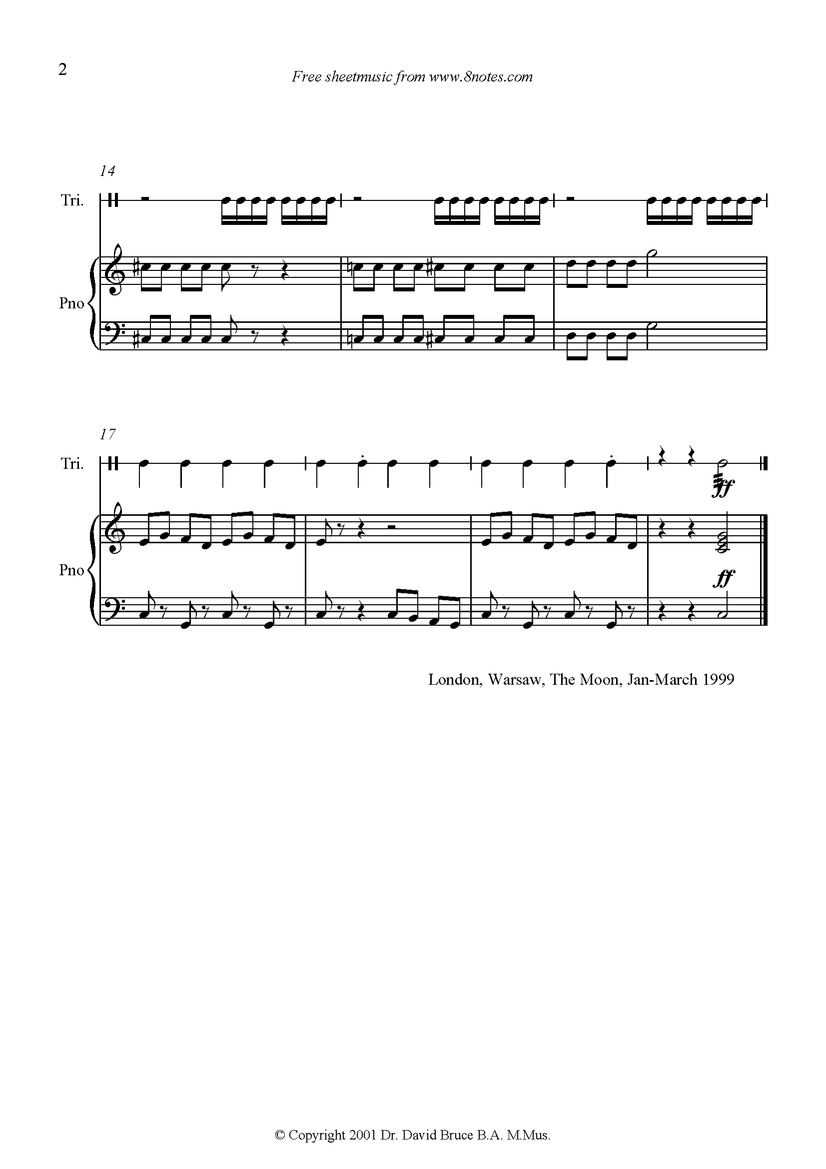 Bruce - Triangle Concerto Sheet music for Percussion - 8notes.com