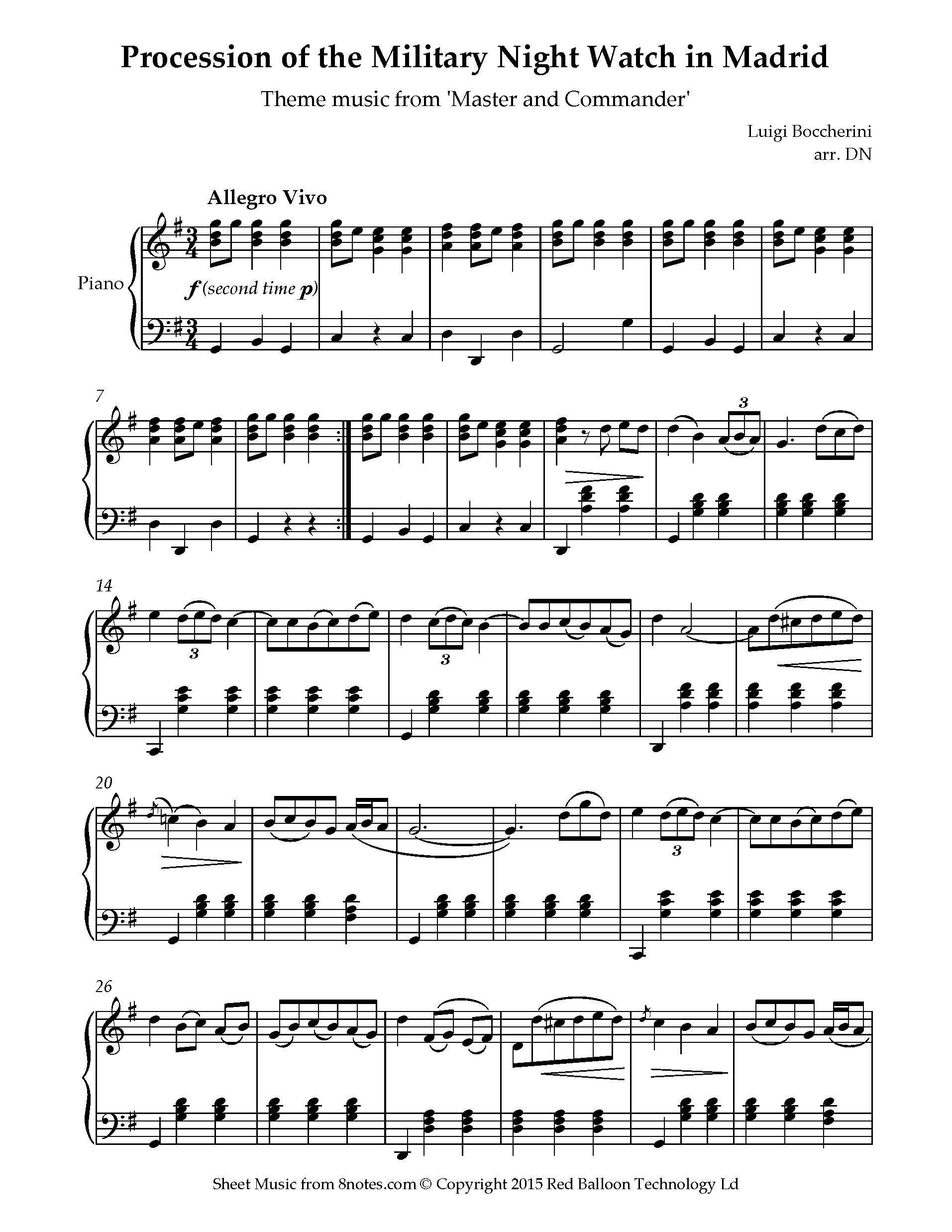 Luigi Boccherini - Theme from Master and Commander (Procession of the ...