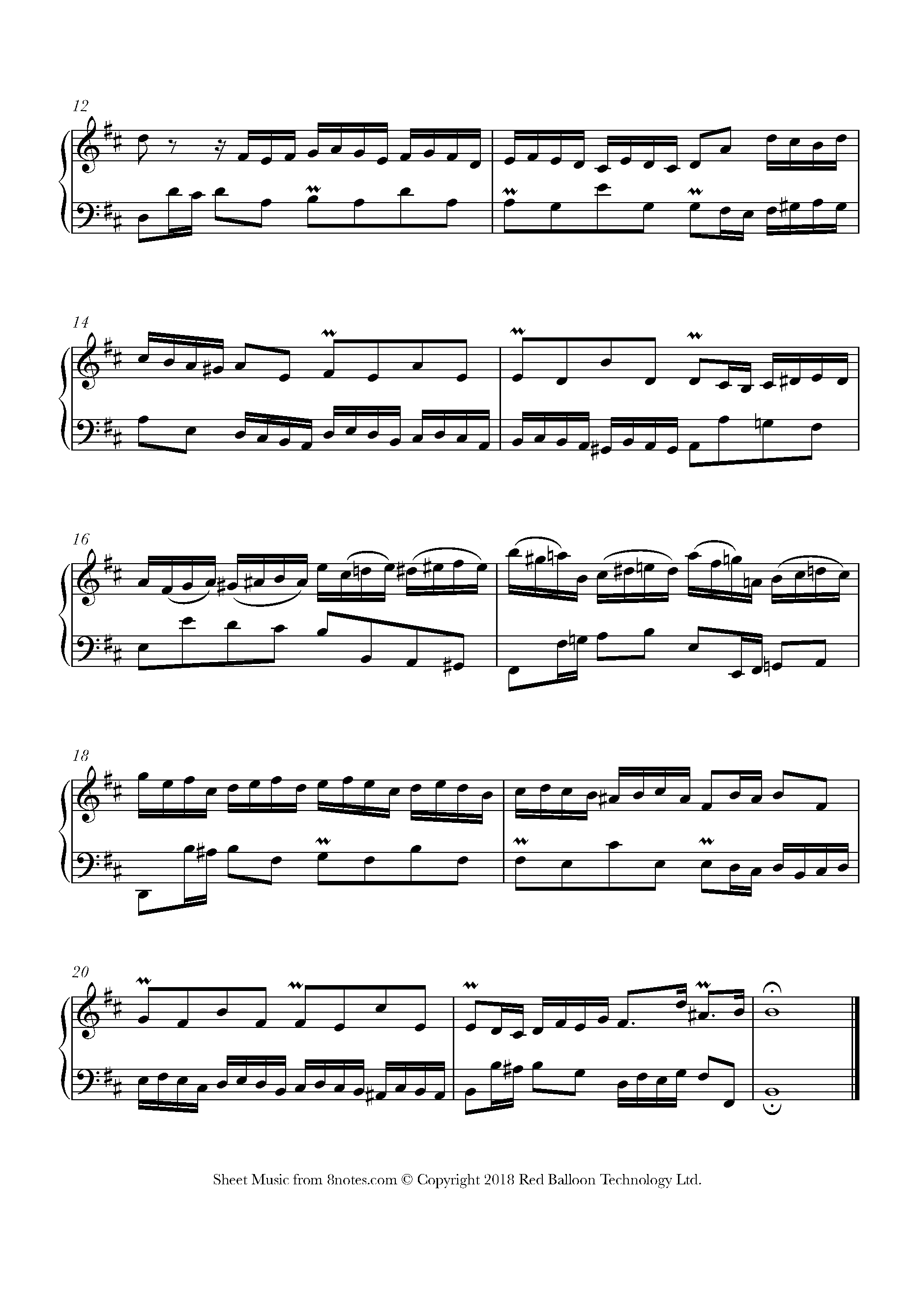 Bach - Invention No. 15 in B Minor BWV 786 Sheet music for Piano ...