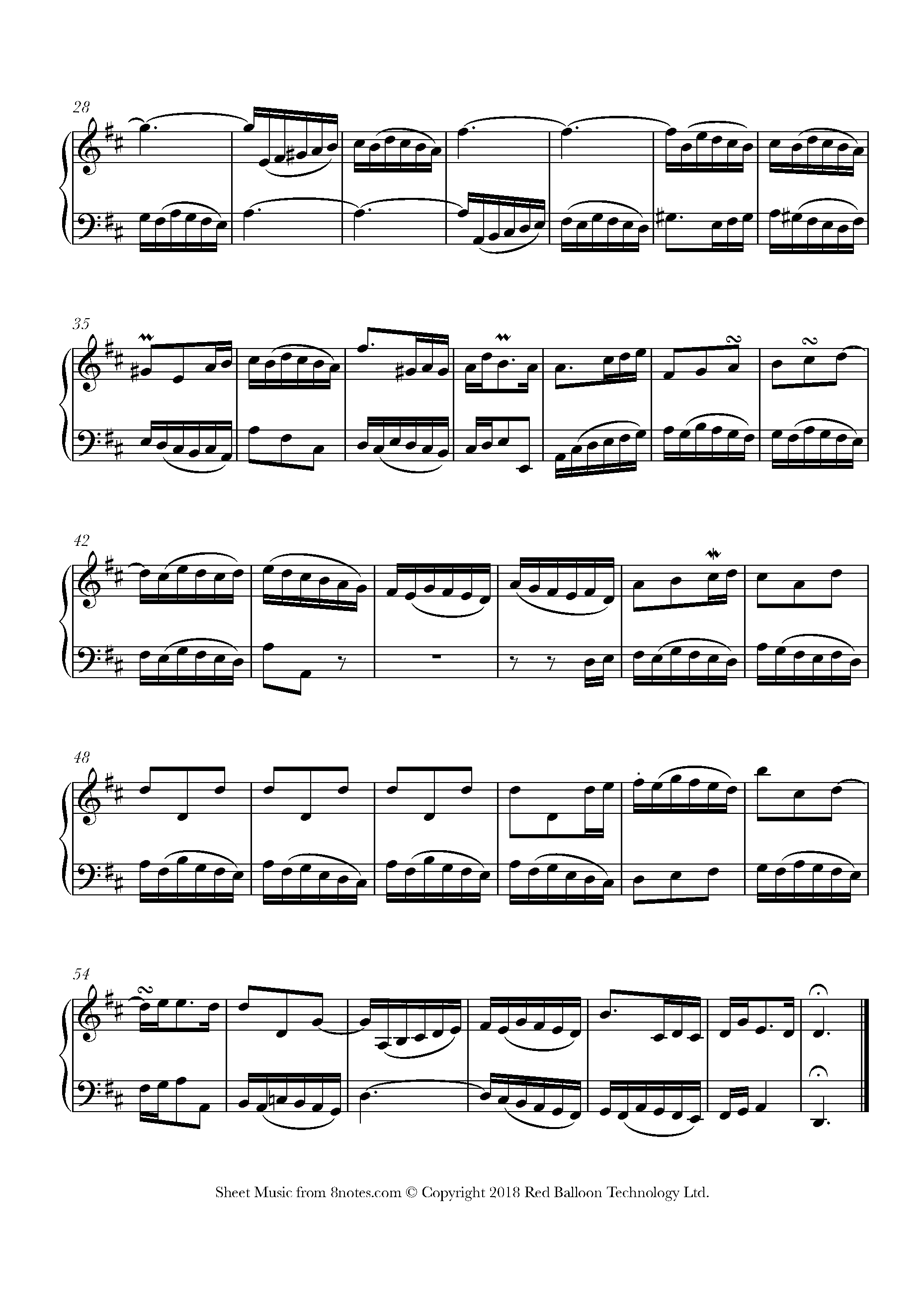 Bach - Invention No. 3 in D major BWV 774 Sheet music for Piano ...