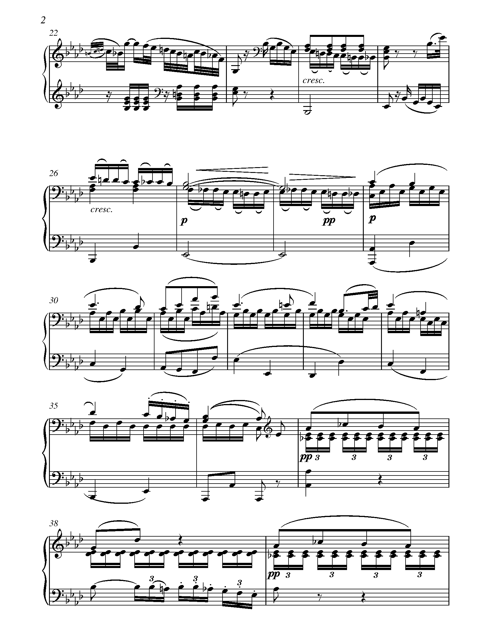 Beethoven - Pathetique Sonata 2nd Mvt (Adagio) Sheet music for Piano ...
