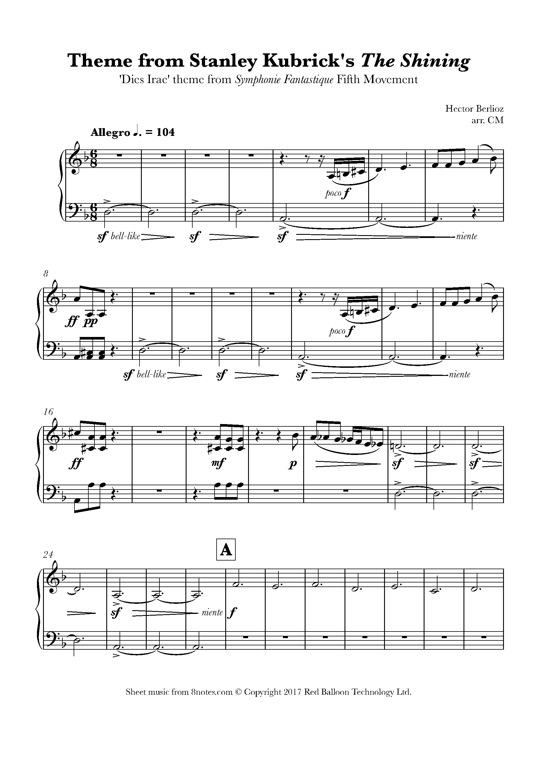 Hector Berlioz - Dies Irae theme from Symphonie Fantastique (Theme from ...