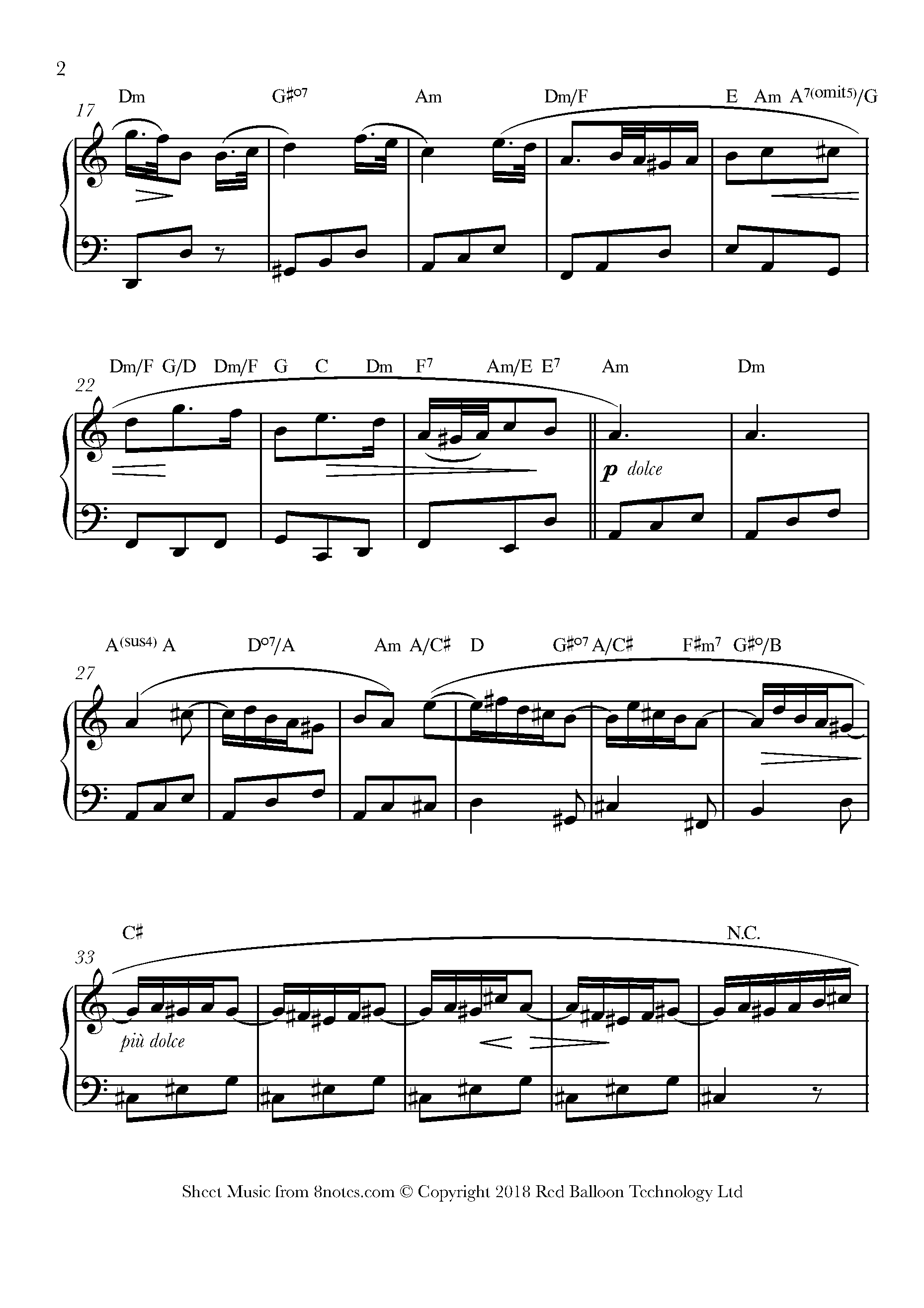 Brahms - Symphony No.3 Third Movement Poco Allegretto (Extract) (Intermediate Version) Sheet ...