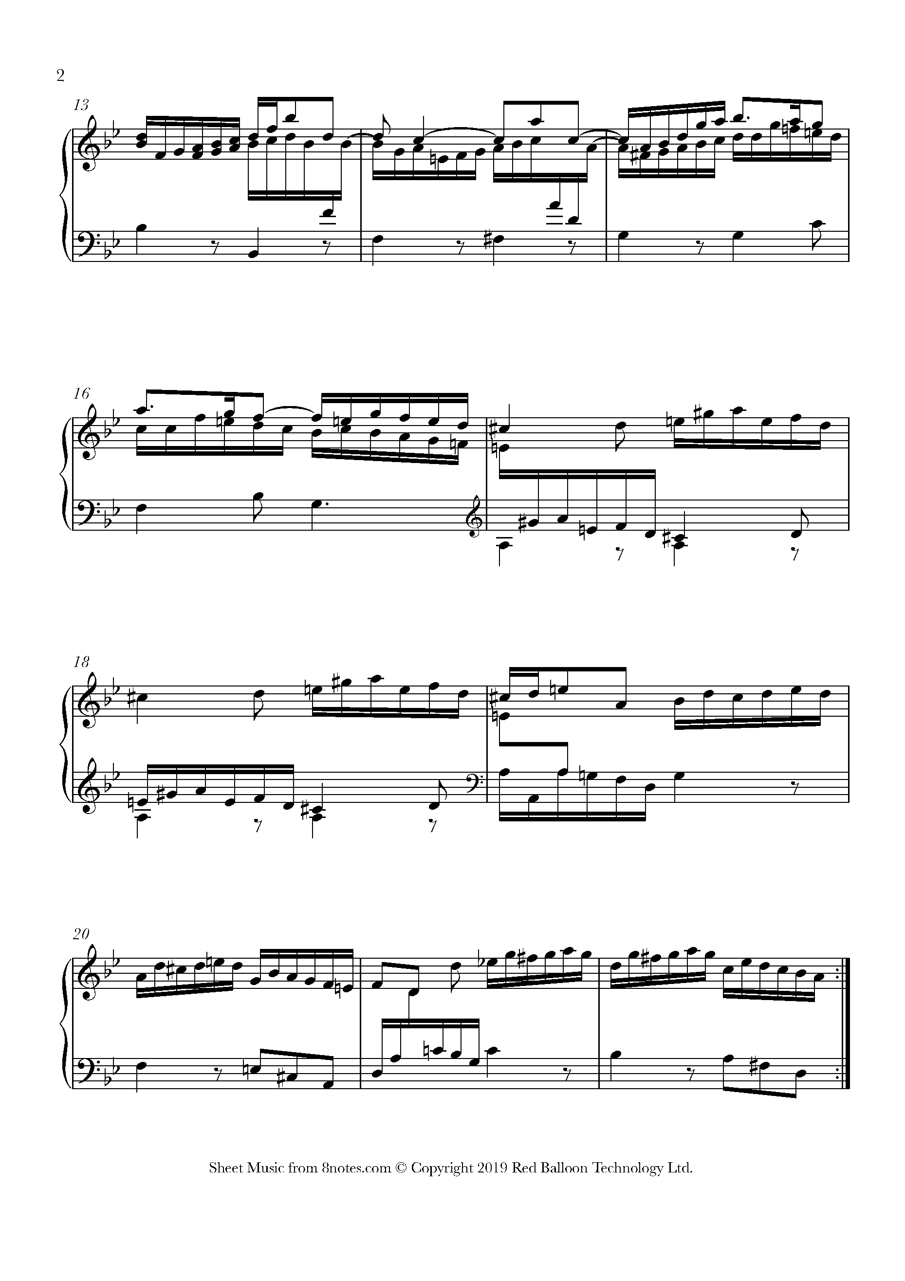 Bach - Flute Sonata in Eb Major, BWV 1031, Second Movement Sheet music ...