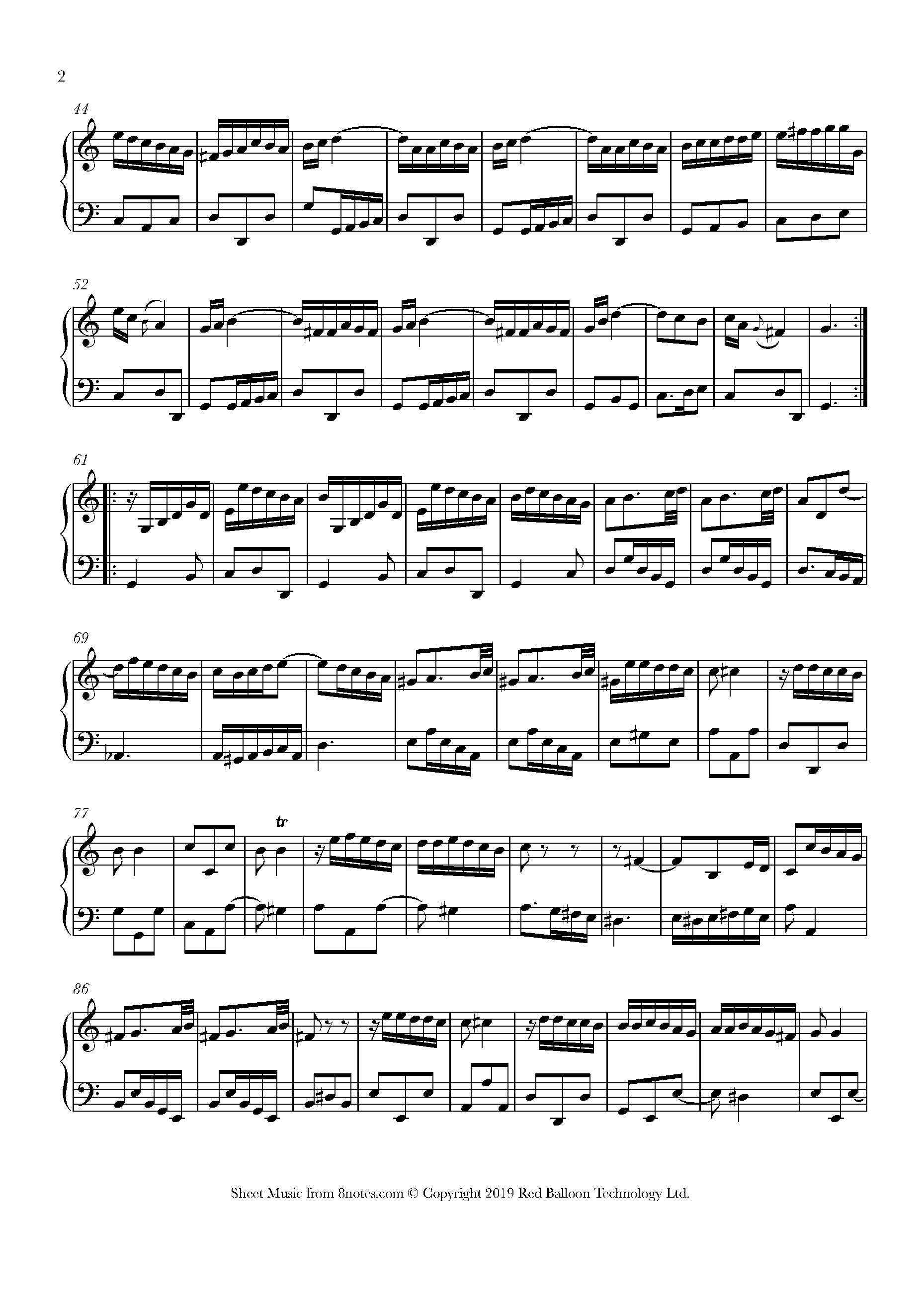 Bach - Flute Sonata in Eb Major, BWV 1031, Third Movement Sheet music ...