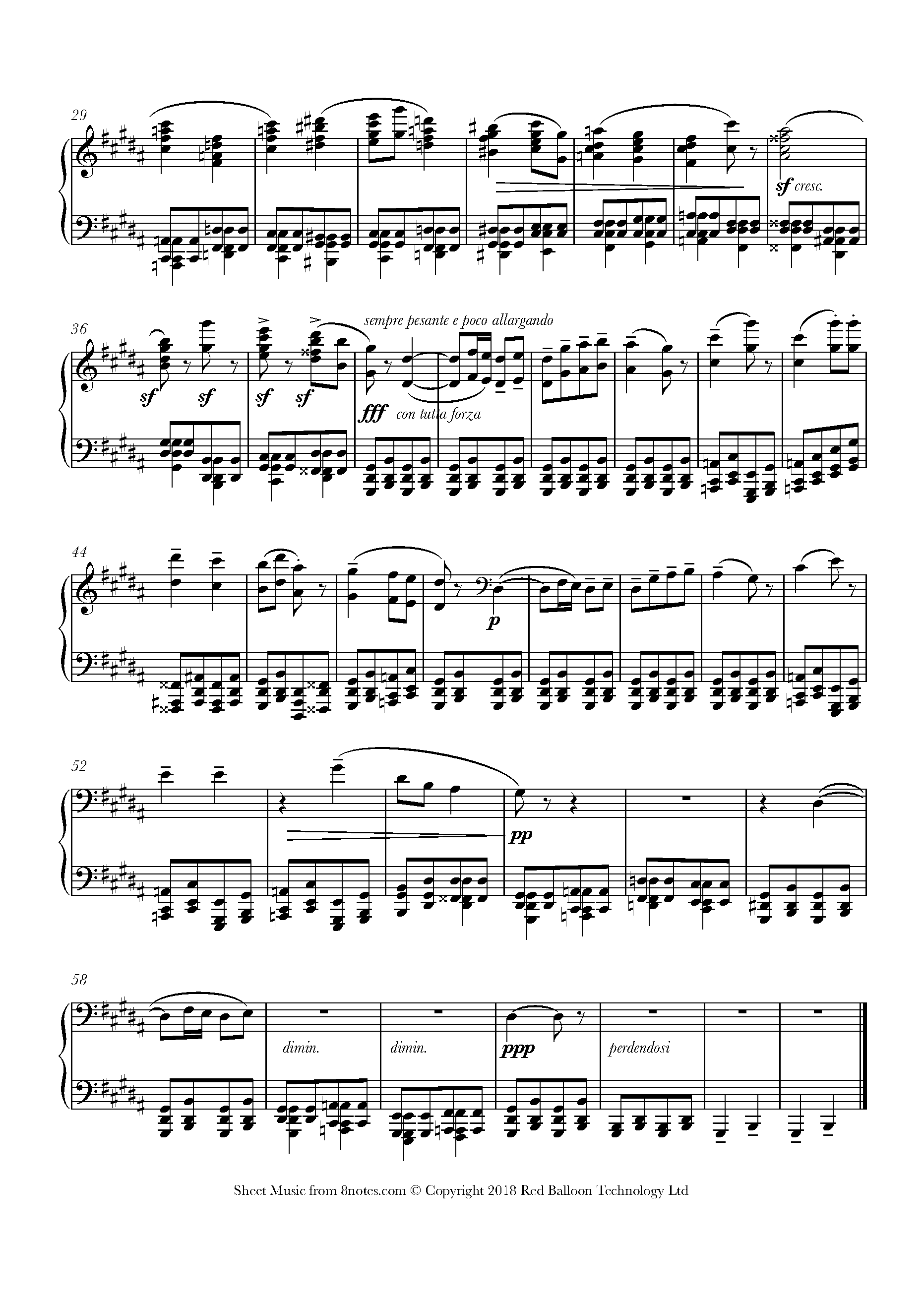 Mussorgsky - Bydlo from Pictures at an Exhibition Sheet music for Piano ...