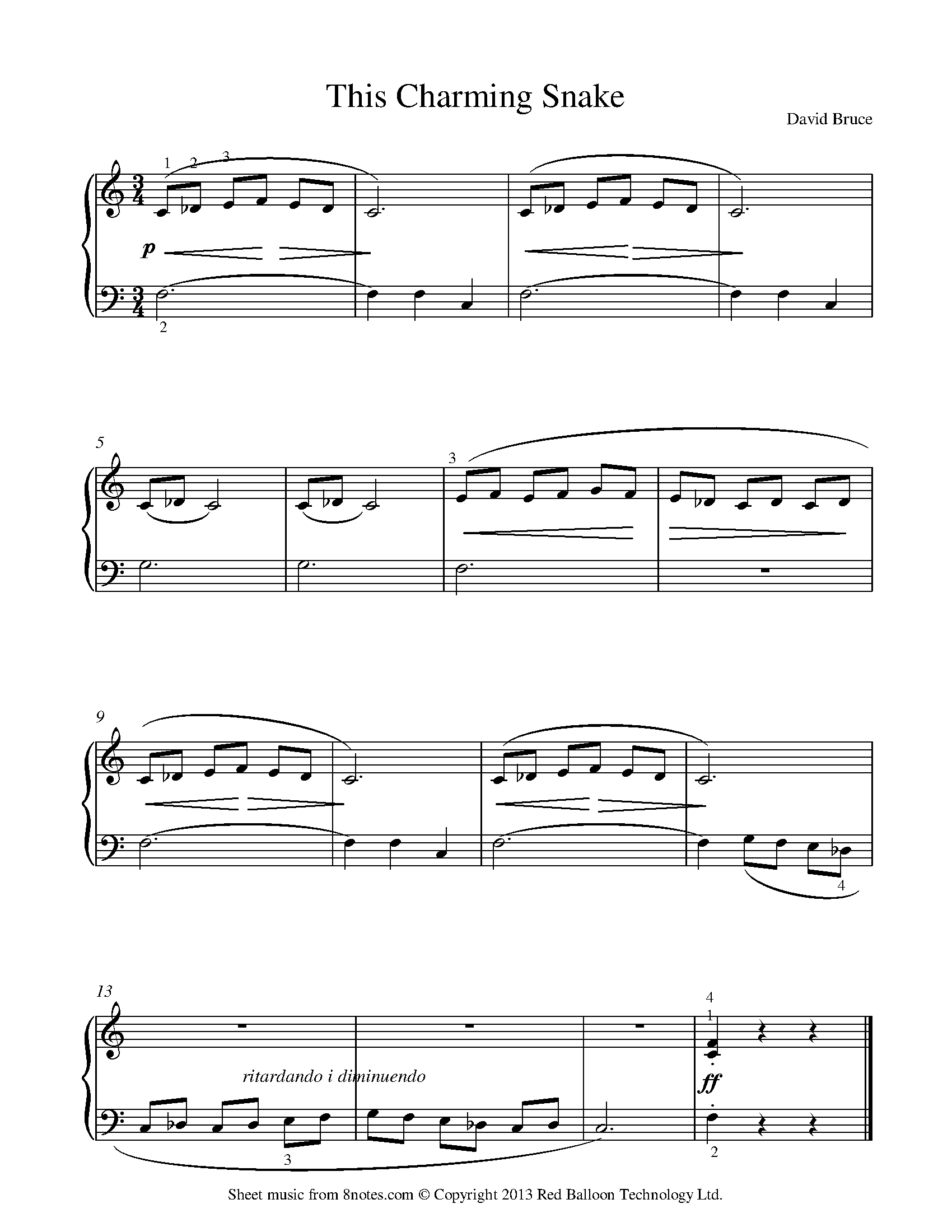 Bruce - This Charming Snake Sheet music for Piano - 8notes.com
