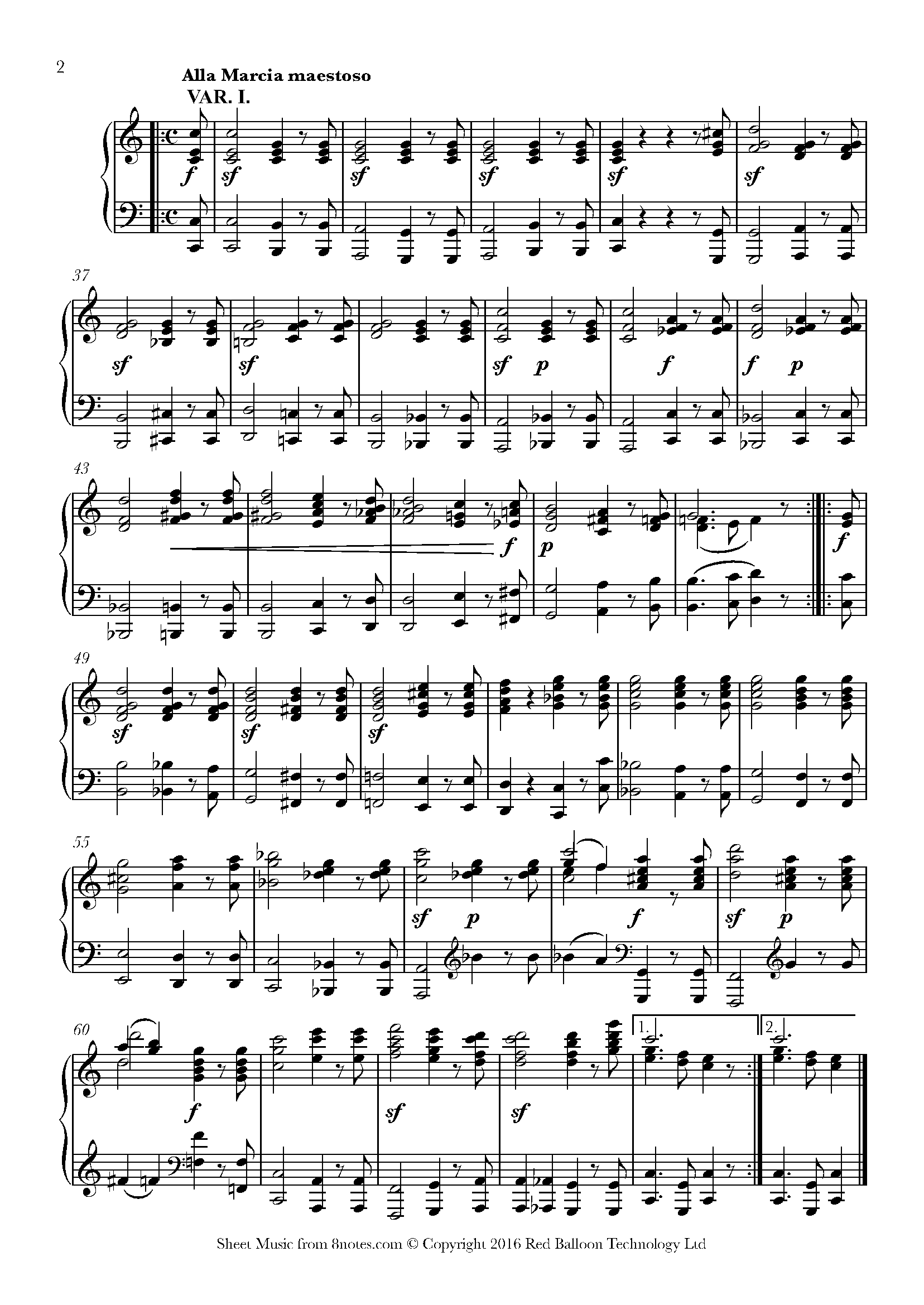 Beethoven - Diabelli Variations Op. 120 Variations 1-10 Sheet music for ...