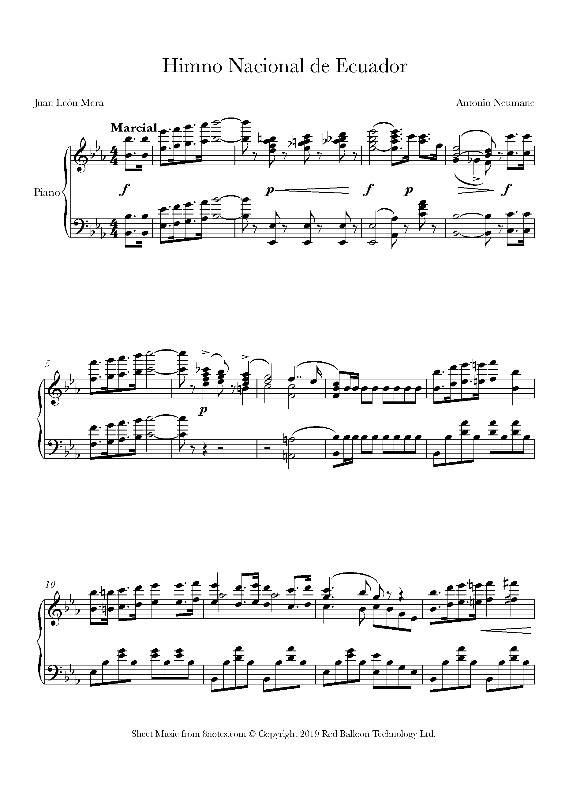 Antonio Neumane - Himno Nacional de Ecuador (Ecuador National Anthem ...
