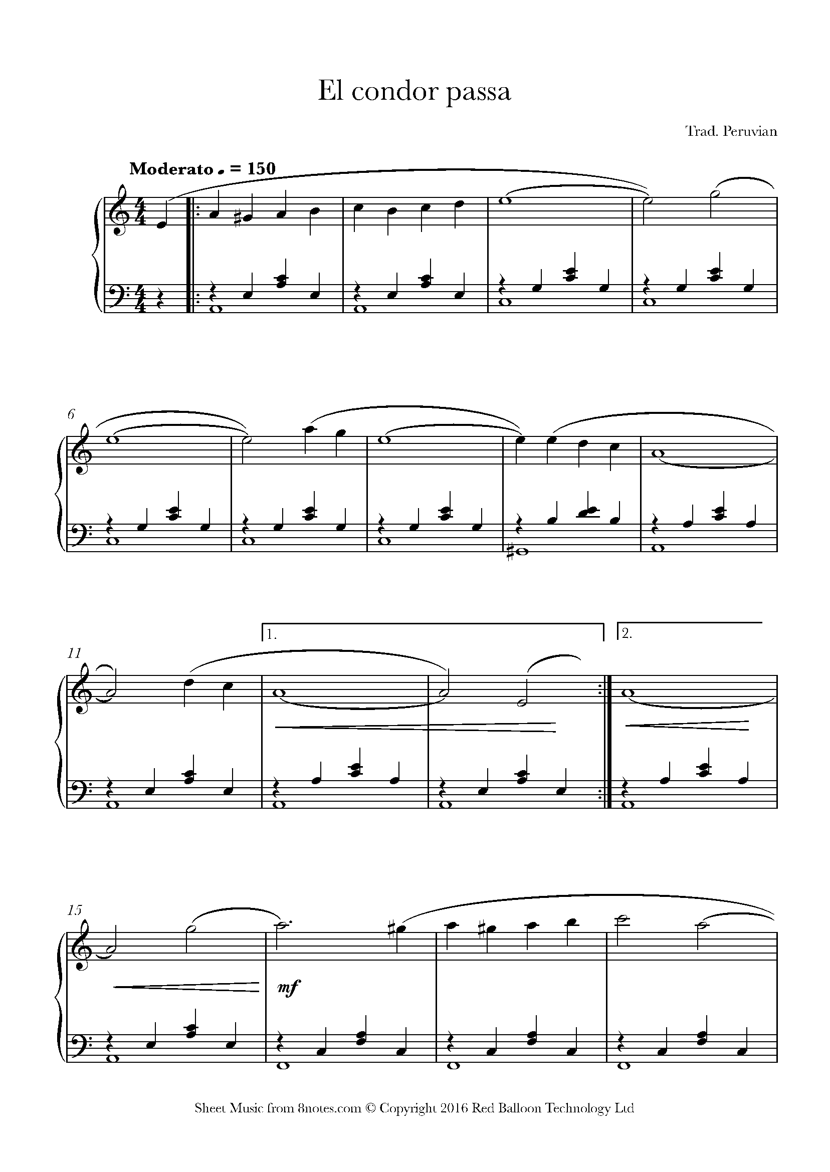 El Condor Pasa Guitar Chords