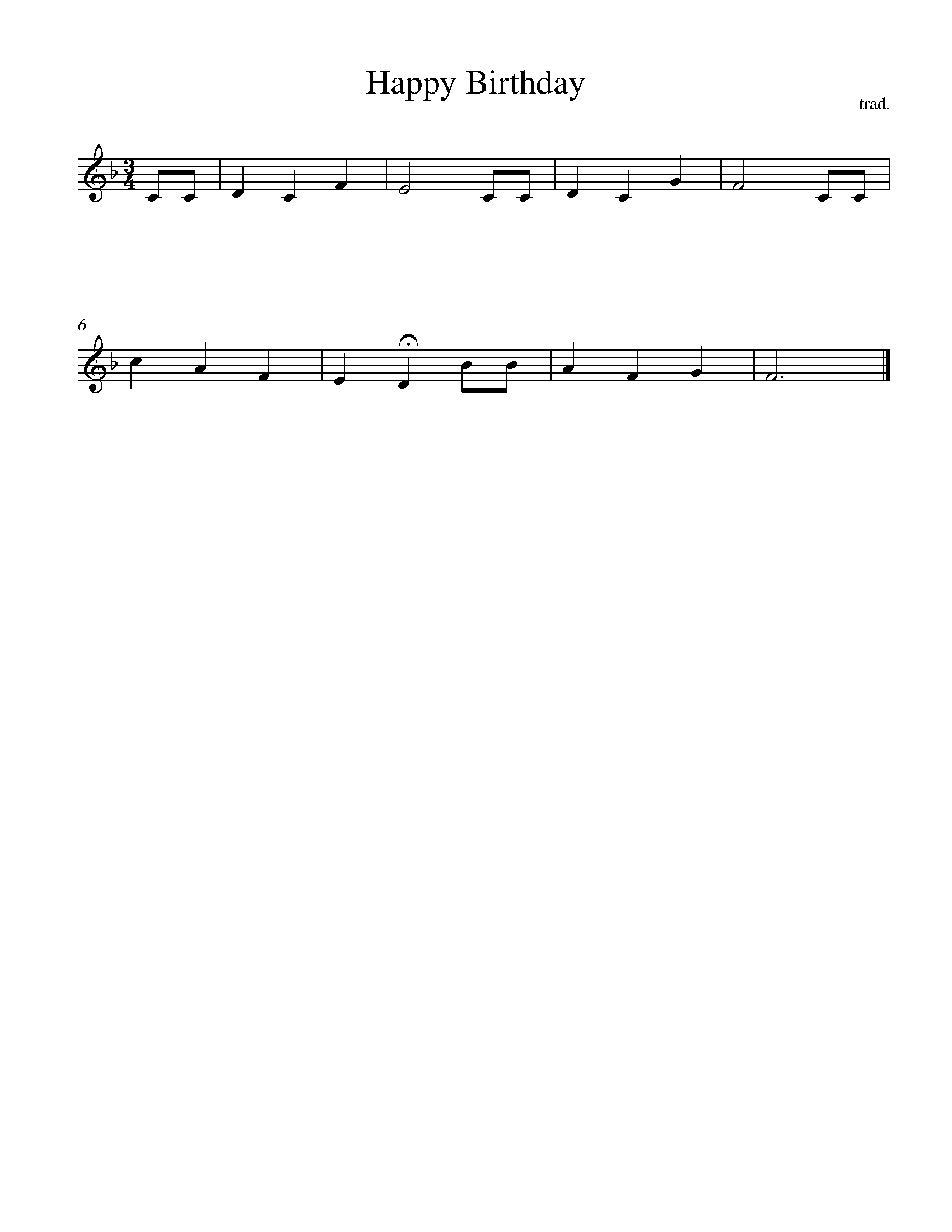 Happy Birthday to you Sheet music for Piano - 8notes.com