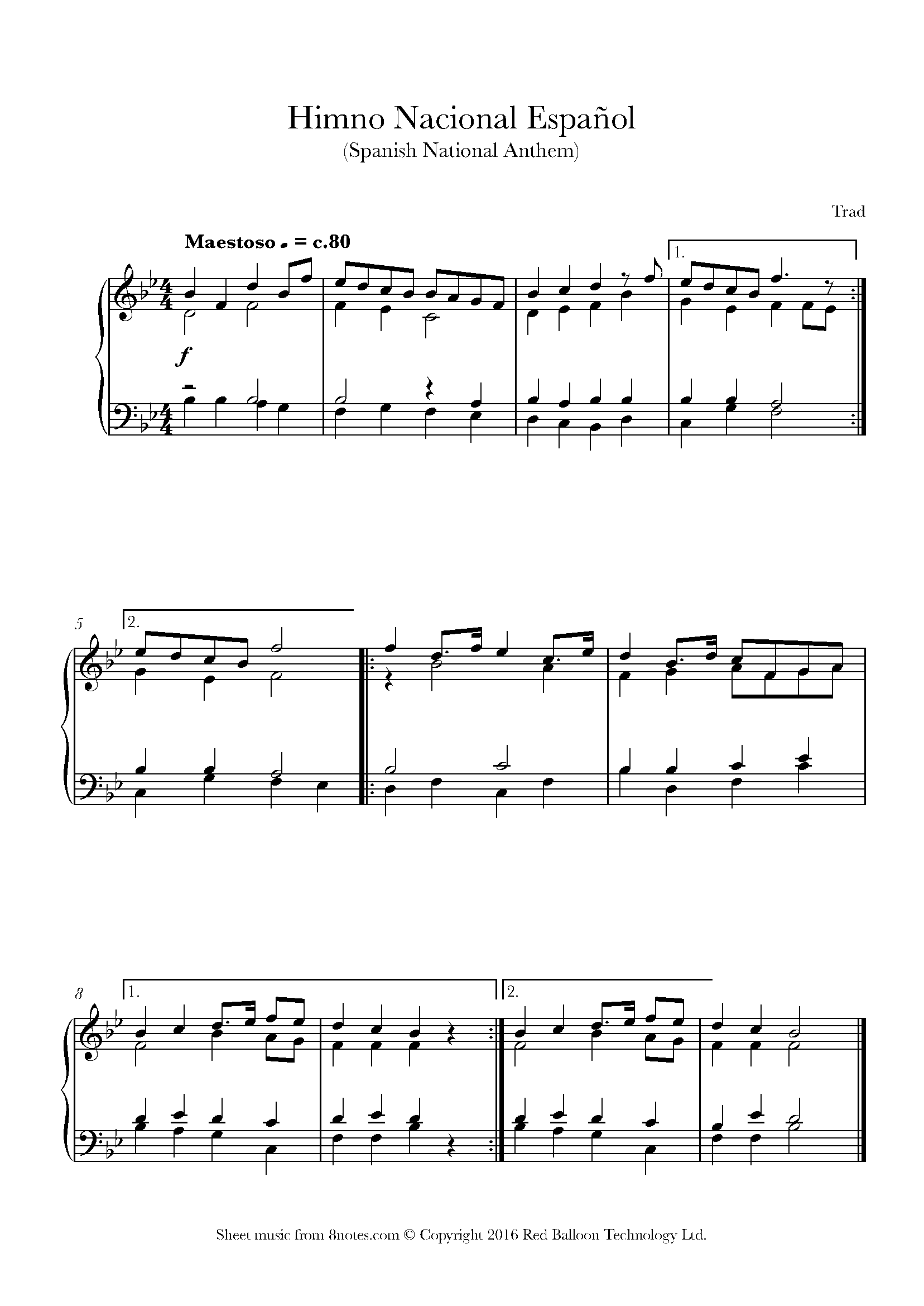 ﻿March Real - Himno Nacional Español (Spanish National Anthem) Sheet ...