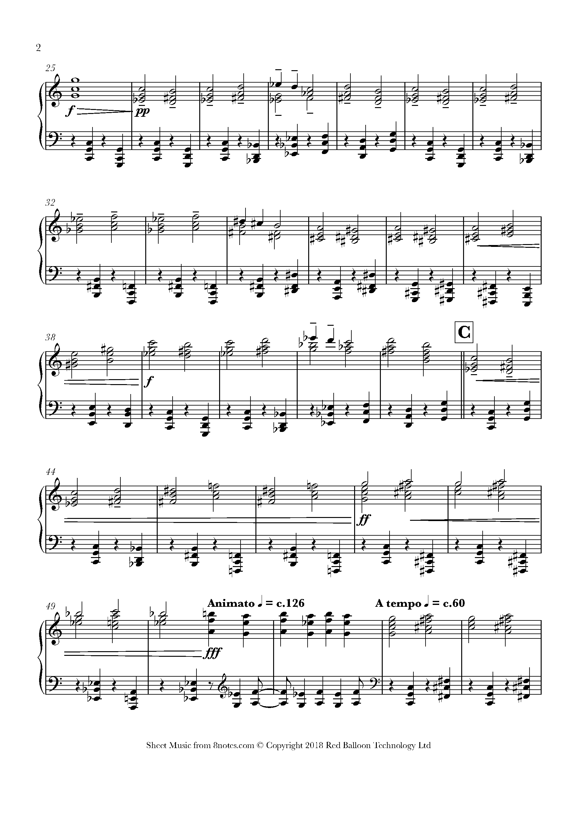 Holst - Saturn, The Bringer of Old Age from The Planets Sheet music for ...