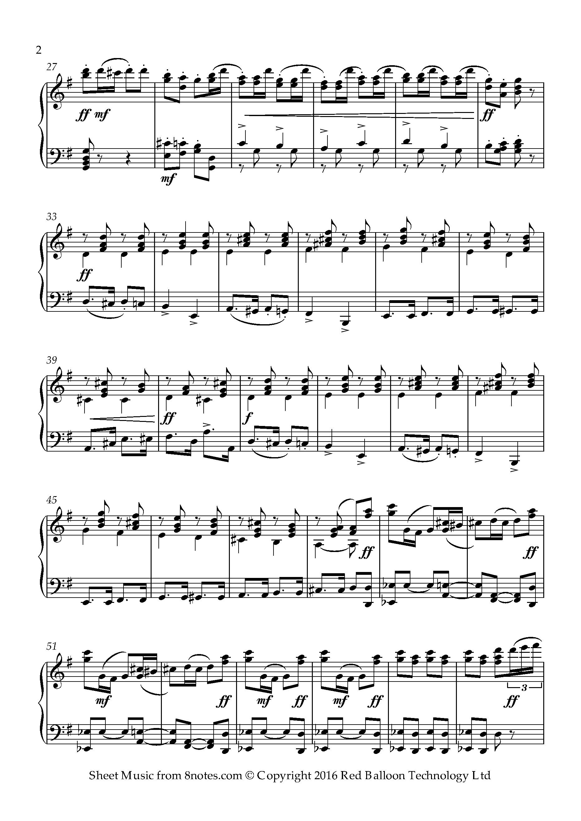 Tchaikovsky - Trepak from Nutcracker Suite, Op. 71a IV. Sheet music for ...
