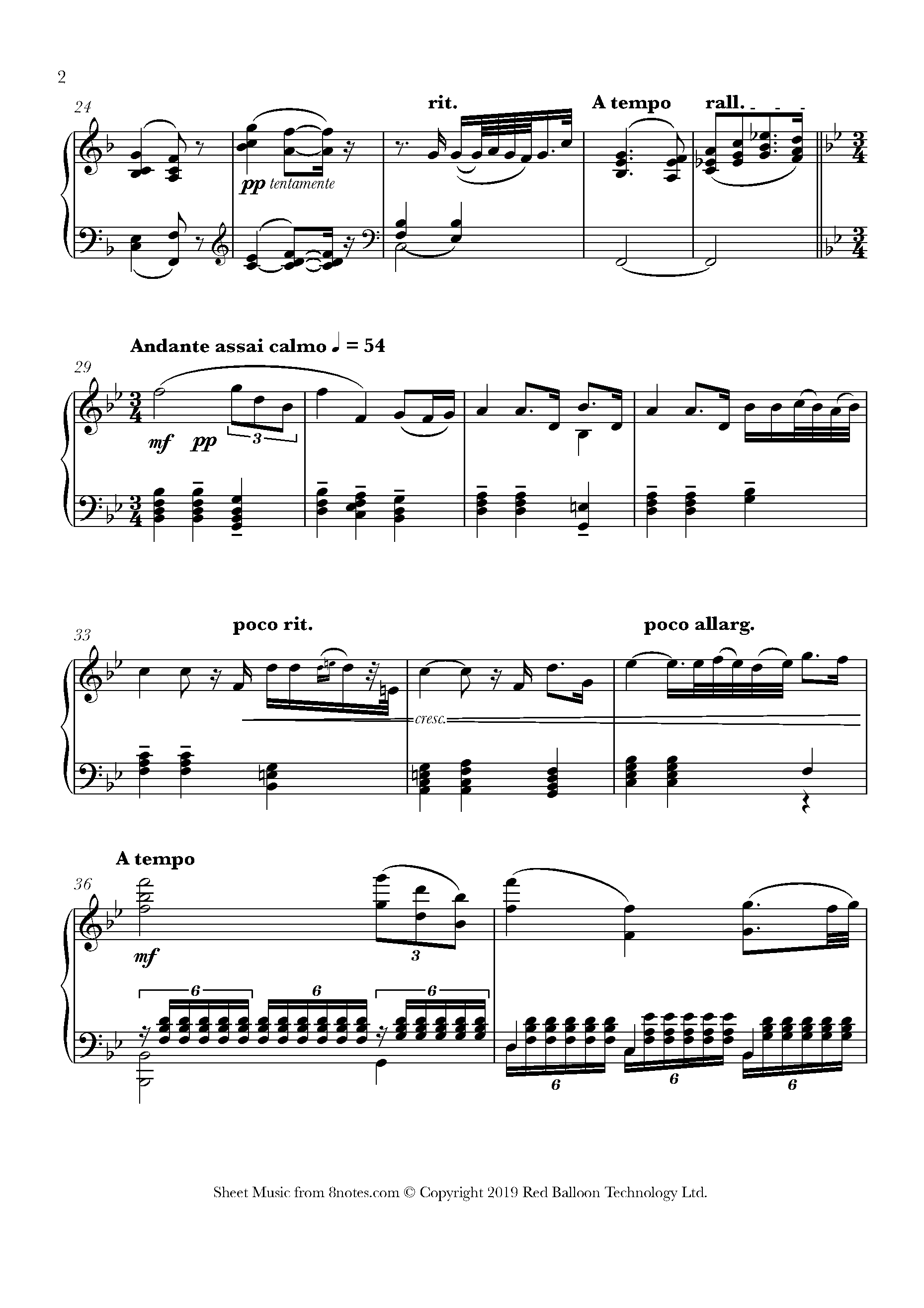 Puccini - Addio mio dolce amor! from Edgar Sheet music for Piano ...