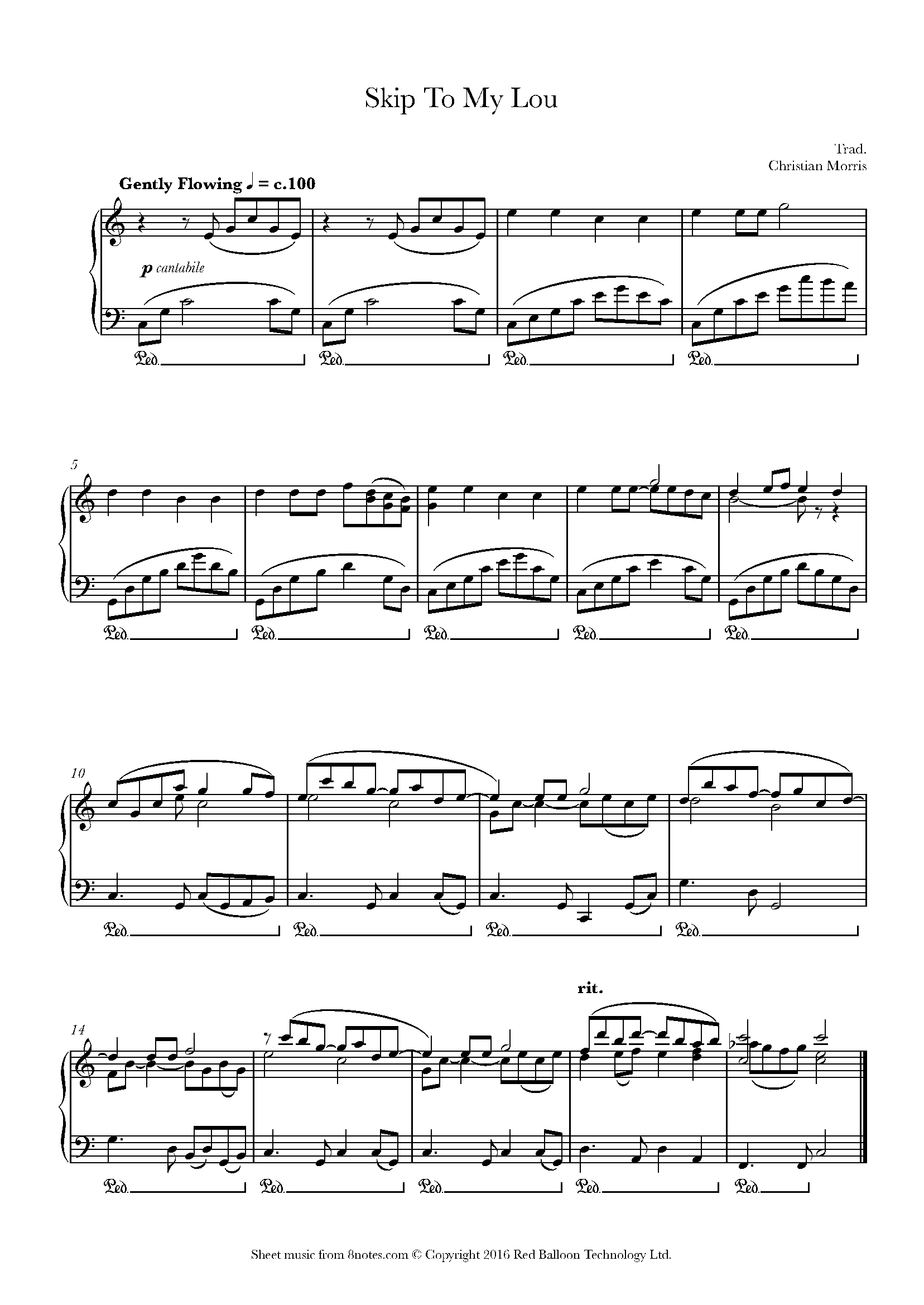 Skip to my lou Sheet music for Piano - 8notes.com