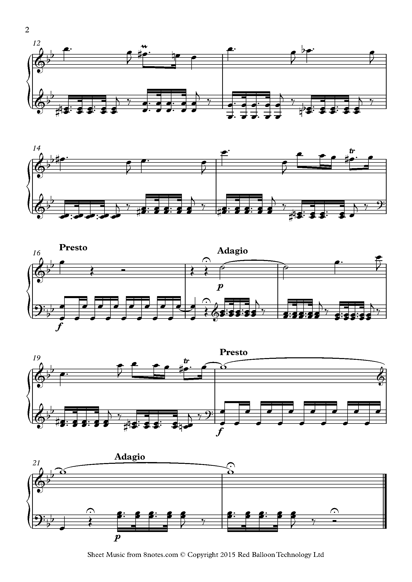 Vivaldi - The Four Seasons Summer, 2nd Movement Theme Sheet music for ...