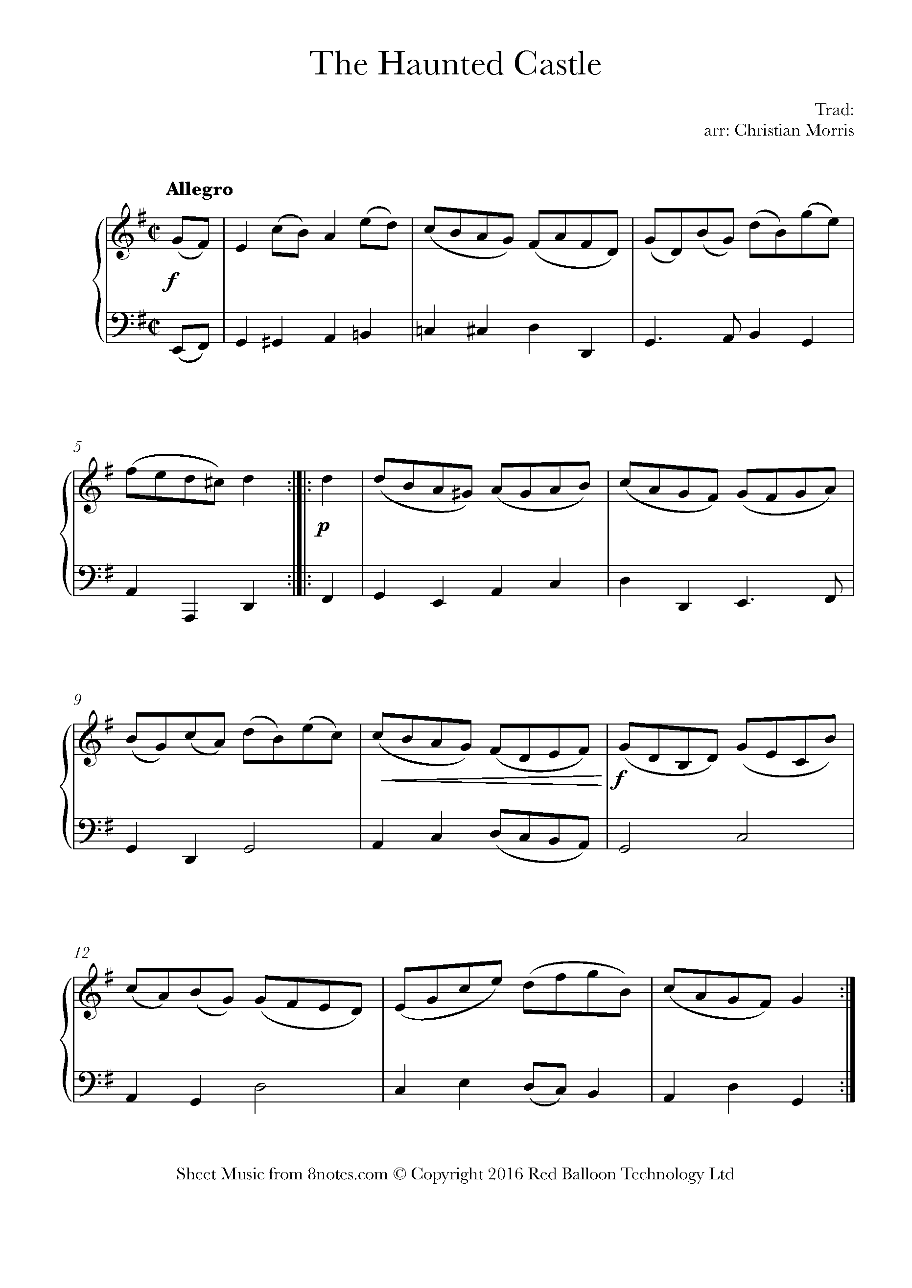The Haunted Castle Sheet music for Piano - 8notes.com