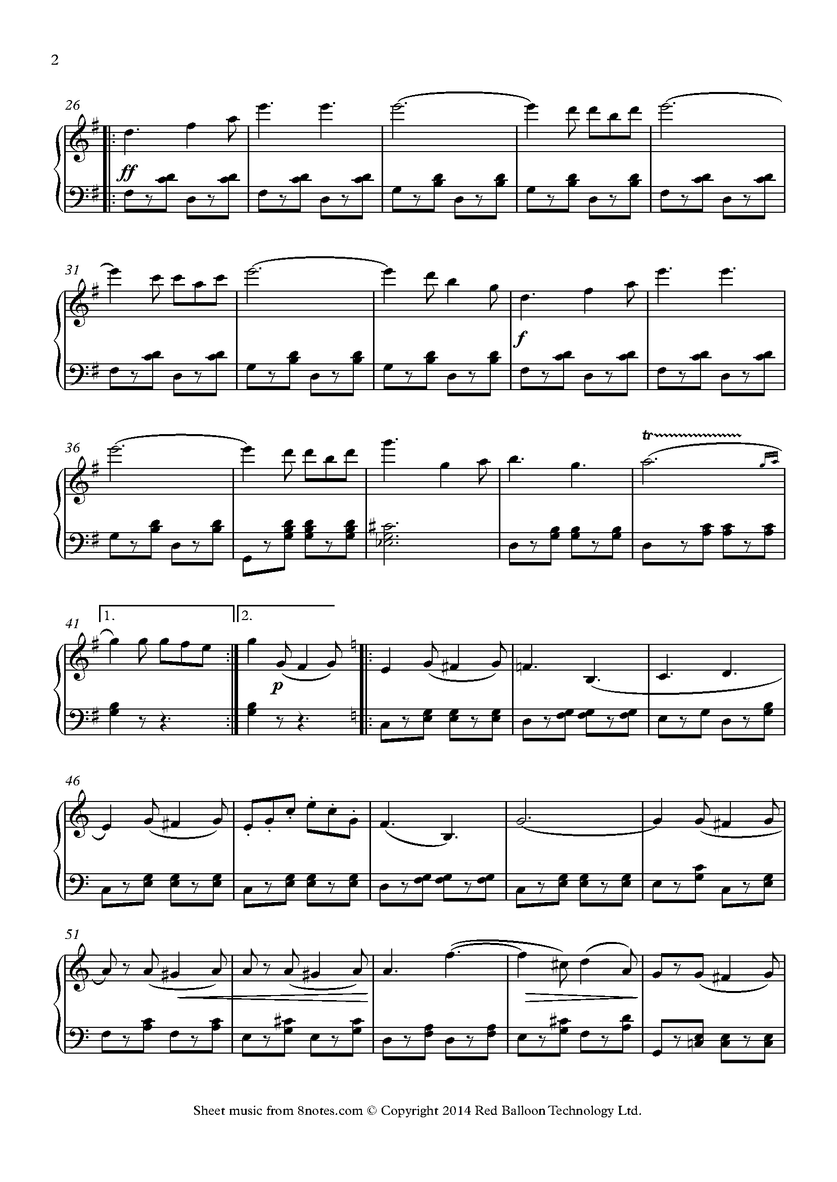 Sousa - The Washington Post March Sheet music for Piano - 8notes.com