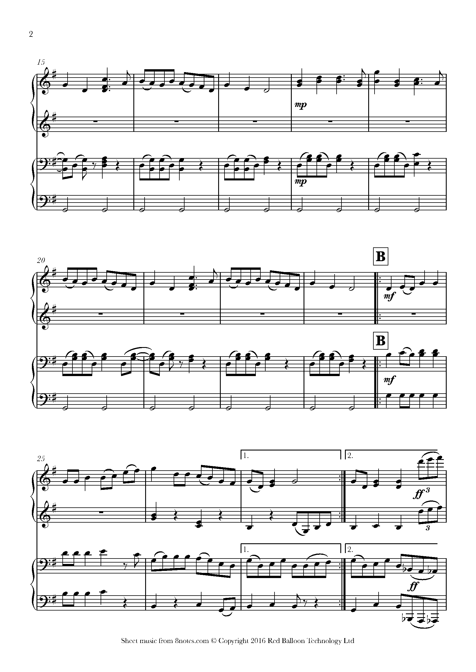 Cotton-Eyed Joe Sheet music for Piano Duet - 8notes.com