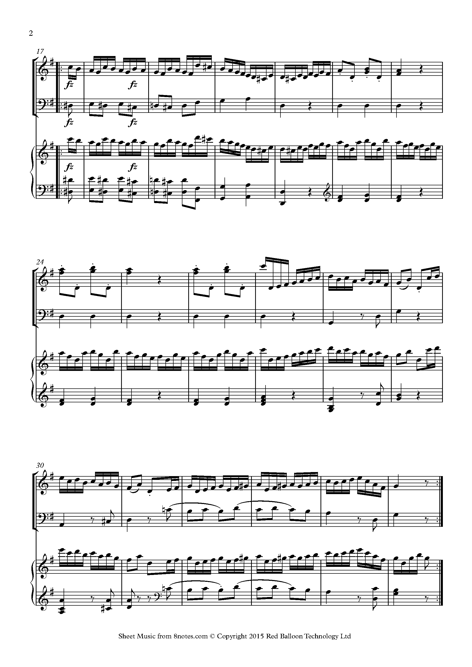 Haydn - Piano Trio 'Gypsy Rondo' 3rd mvt Sheet music for Piano Trio ...