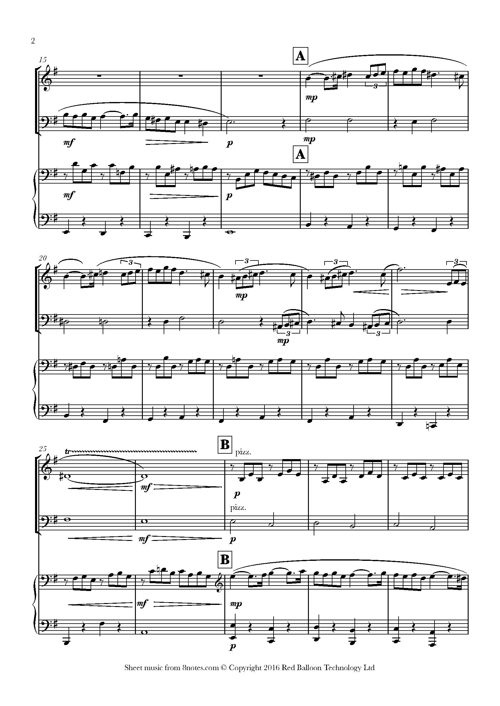 Fauré - Pavane Op.50 Sheet music for Piano Trio - 8notes.com