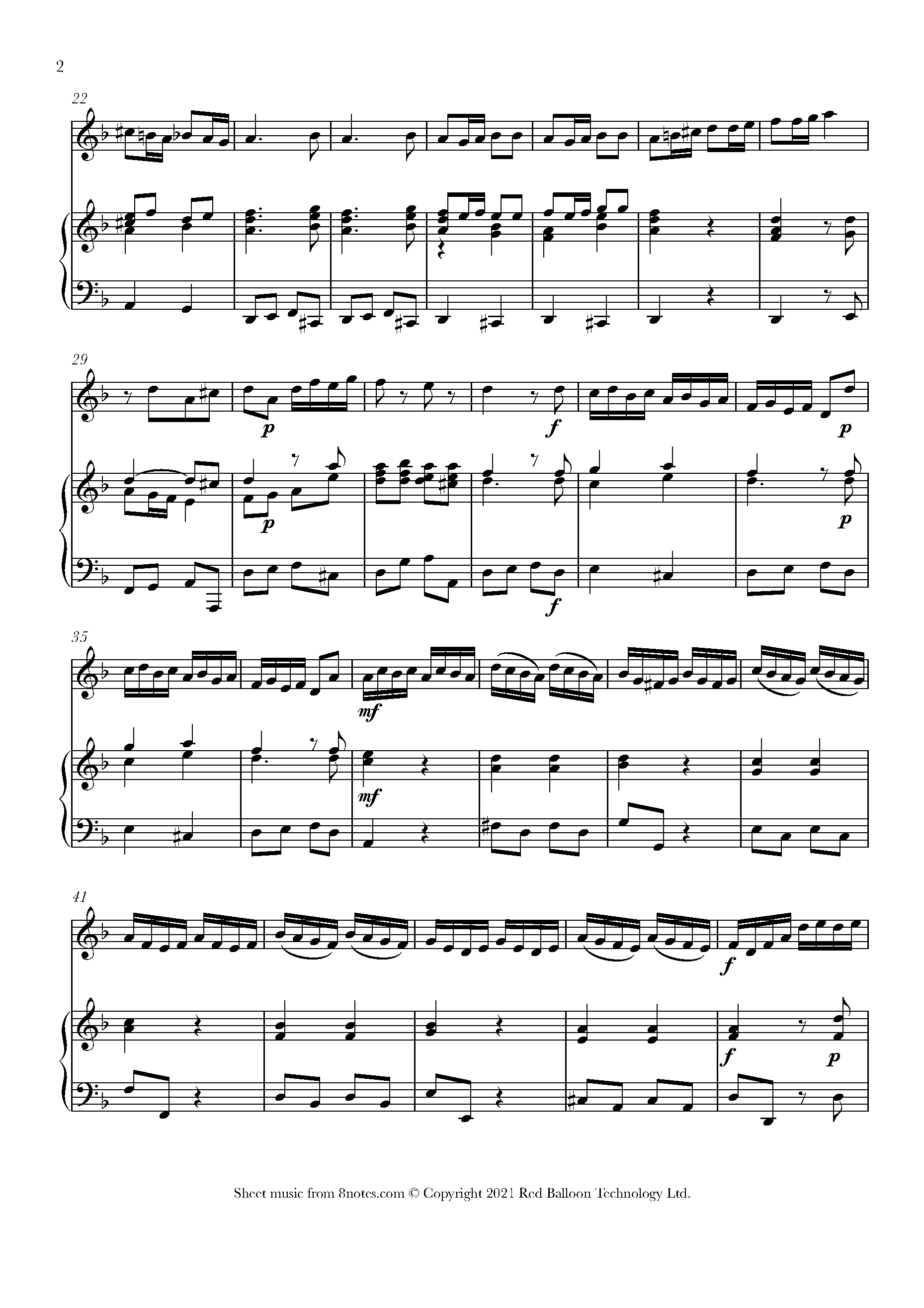 Vivaldi - Concerto in A Minor 3rd mvt Sheet music for Recorder - 8notes.com