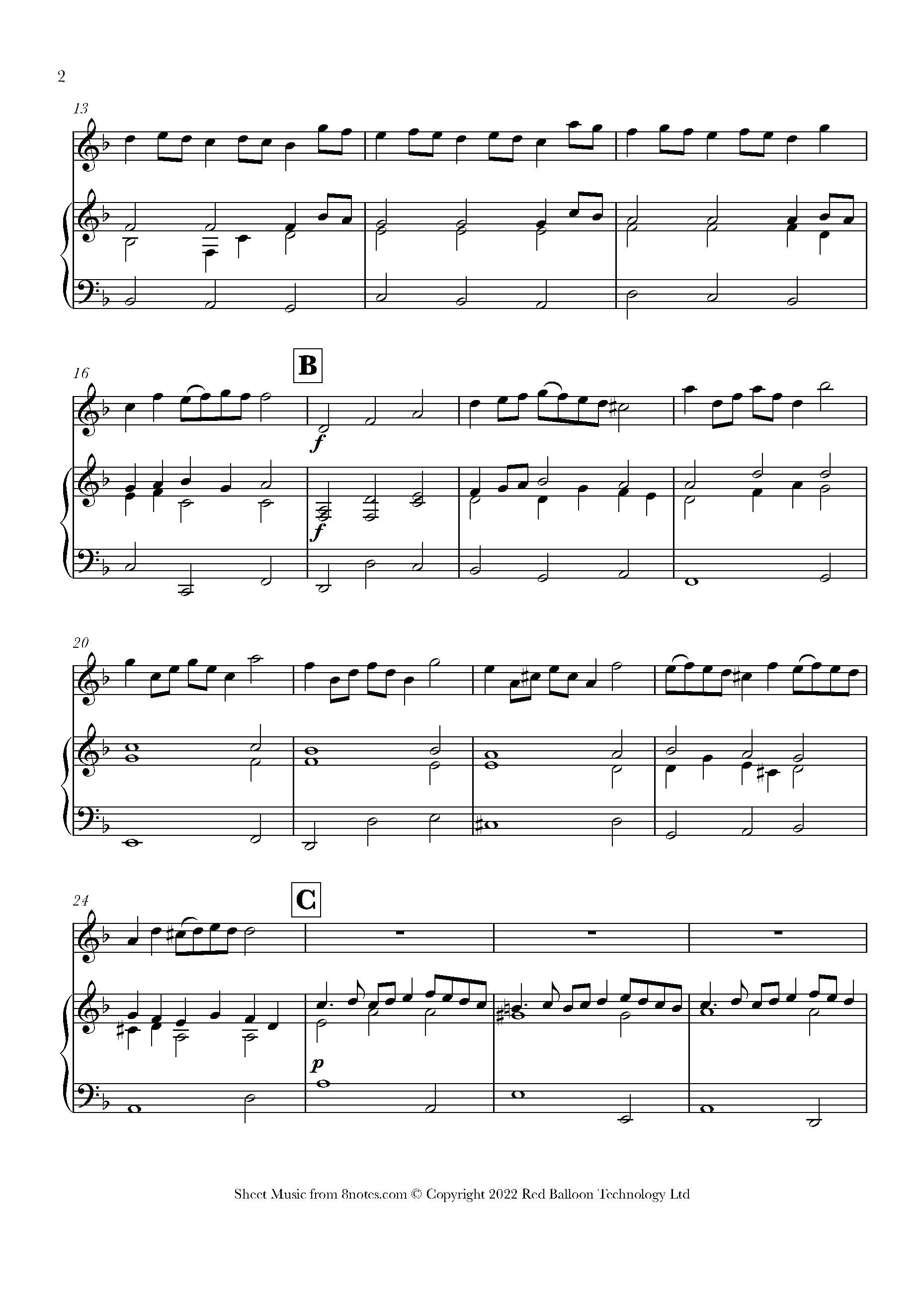 Purcell - Rondeau from Abdelazer Sheet music for Recorder - 8notes.com