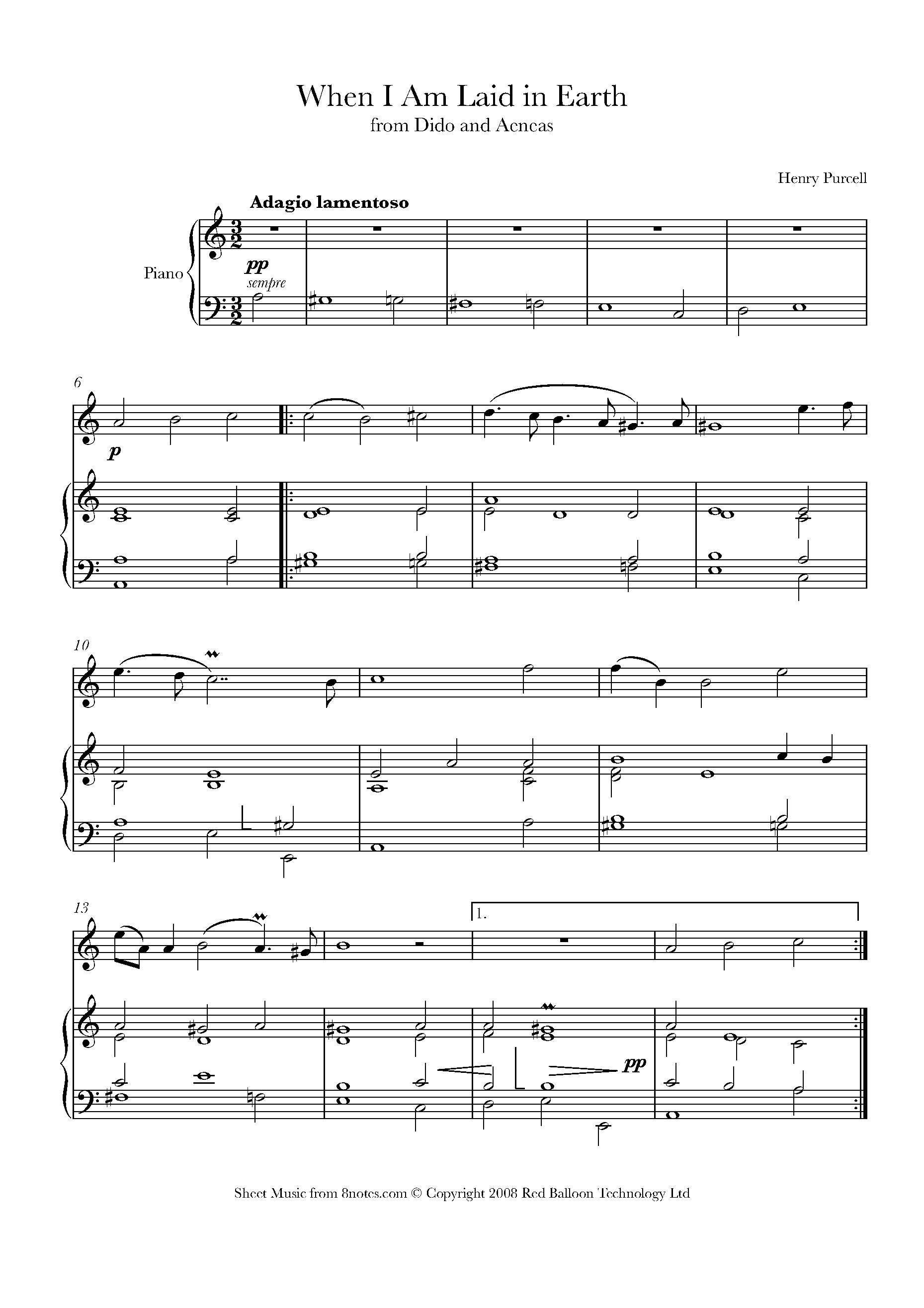 Purcell When I Am Laid In Earth Sheet Music For Recorder 8notes purcell-when-i-am-laid-in-earth-sheet-music-for-recorder-8notes